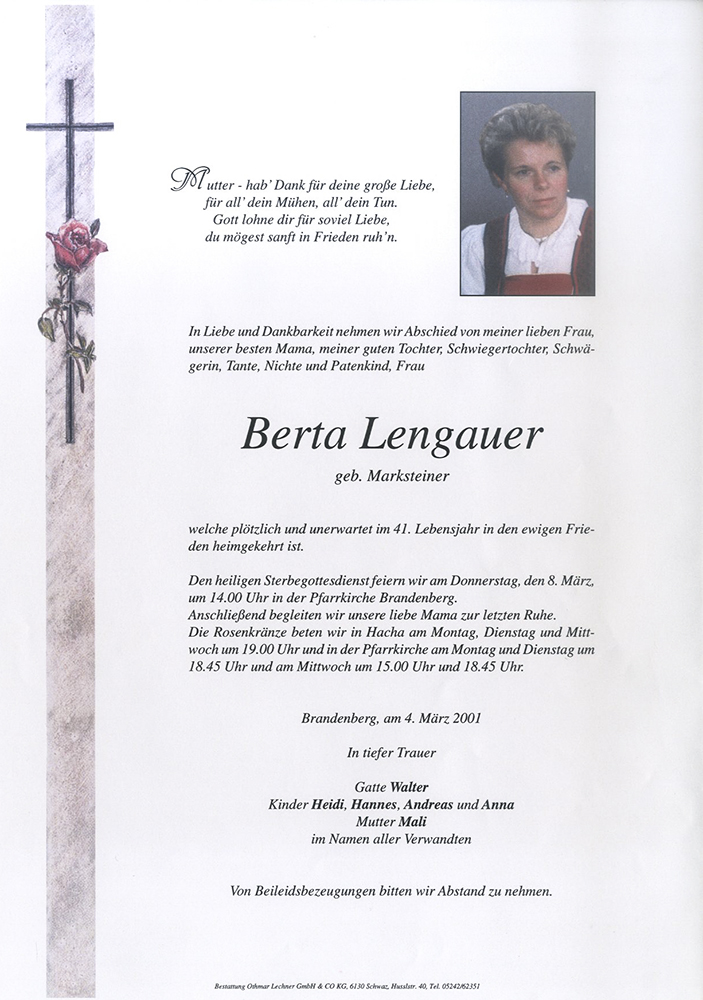 Todesanzeige - Trauerhilfe – abschied GesmbH