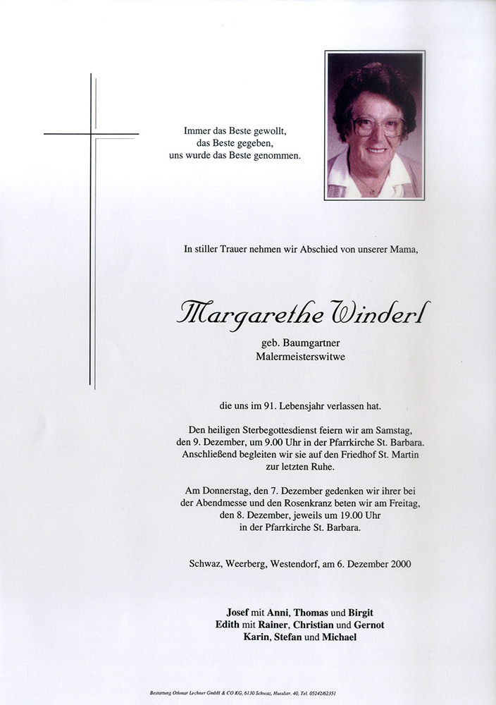 Todesanzeige - Trauerhilfe – abschied GesmbH