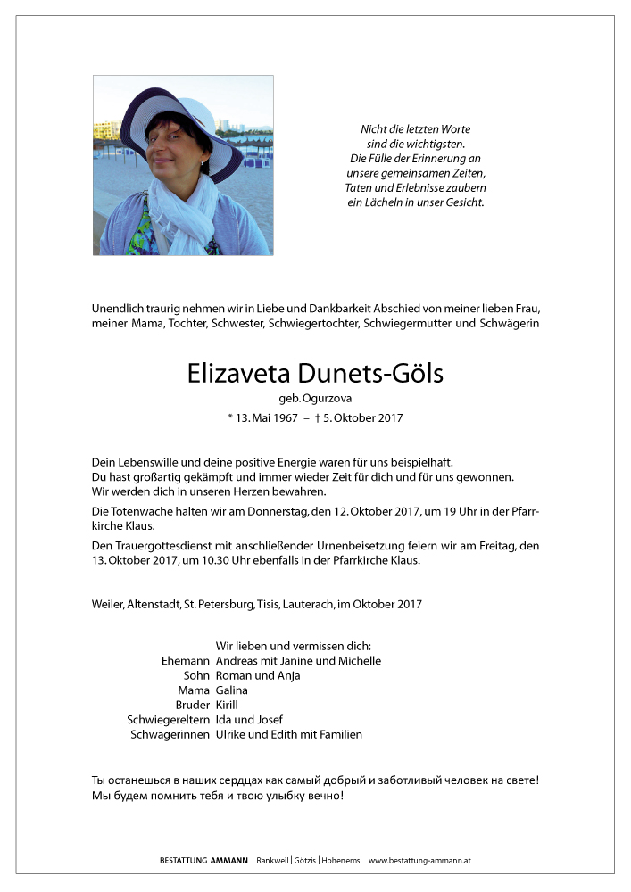 Todesanzeige - Trauerhilfe – abschied GesmbH