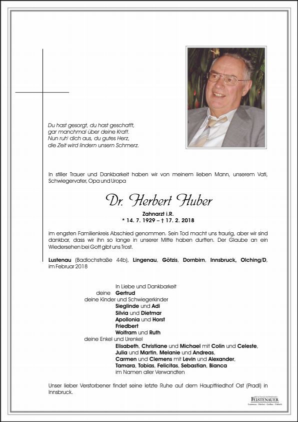 Todesanzeige - Trauerhilfe – abschied GesmbH