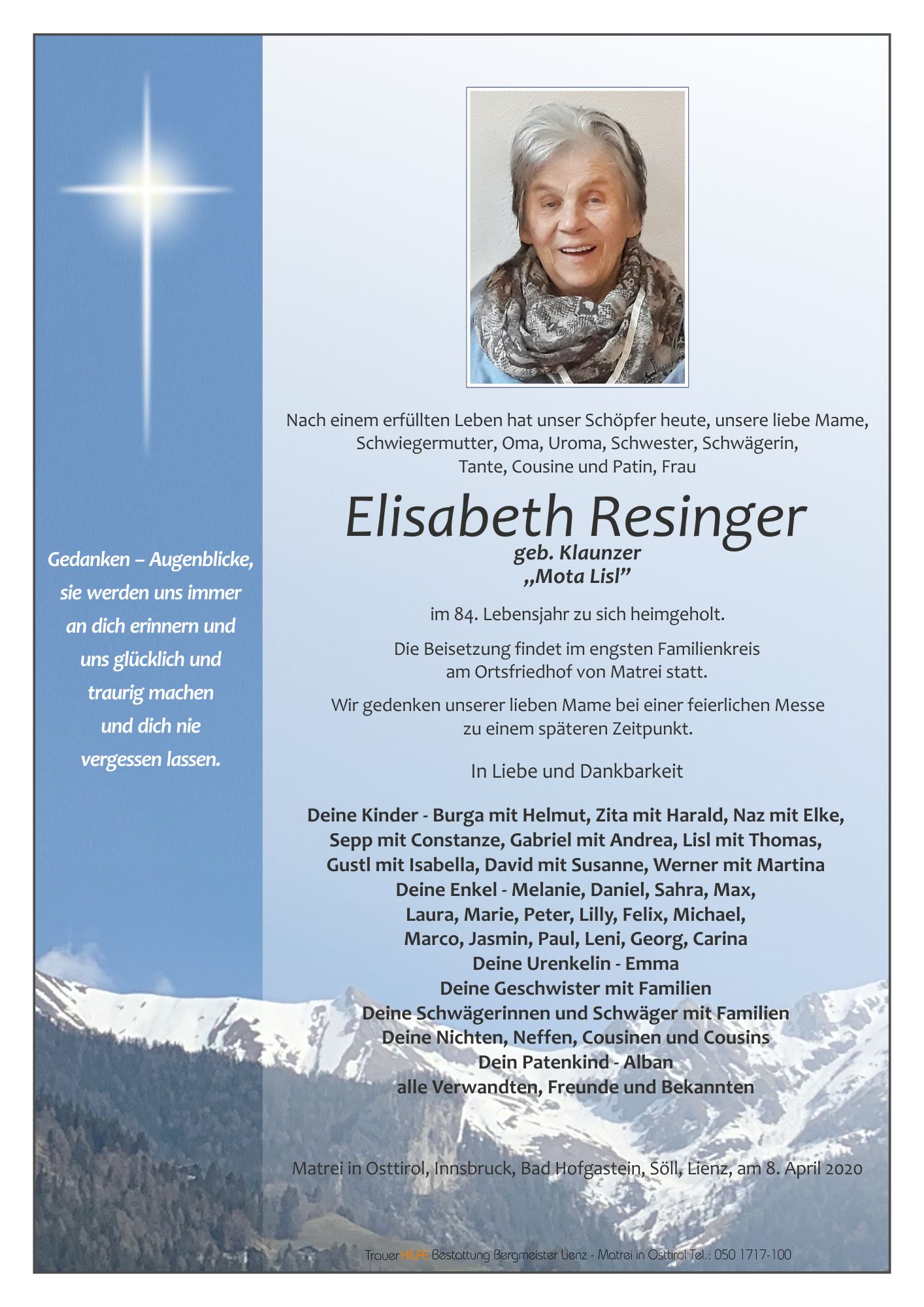 Todesanzeige - Trauerhilfe – abschied GesmbH