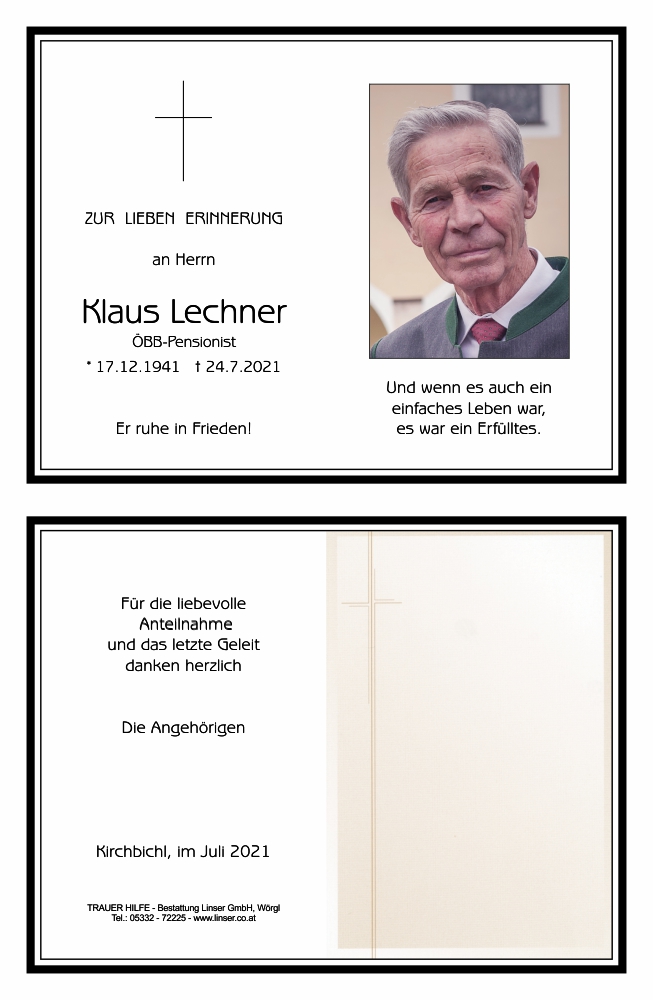 Todesanzeige - Trauerhilfe – abschied GesmbH