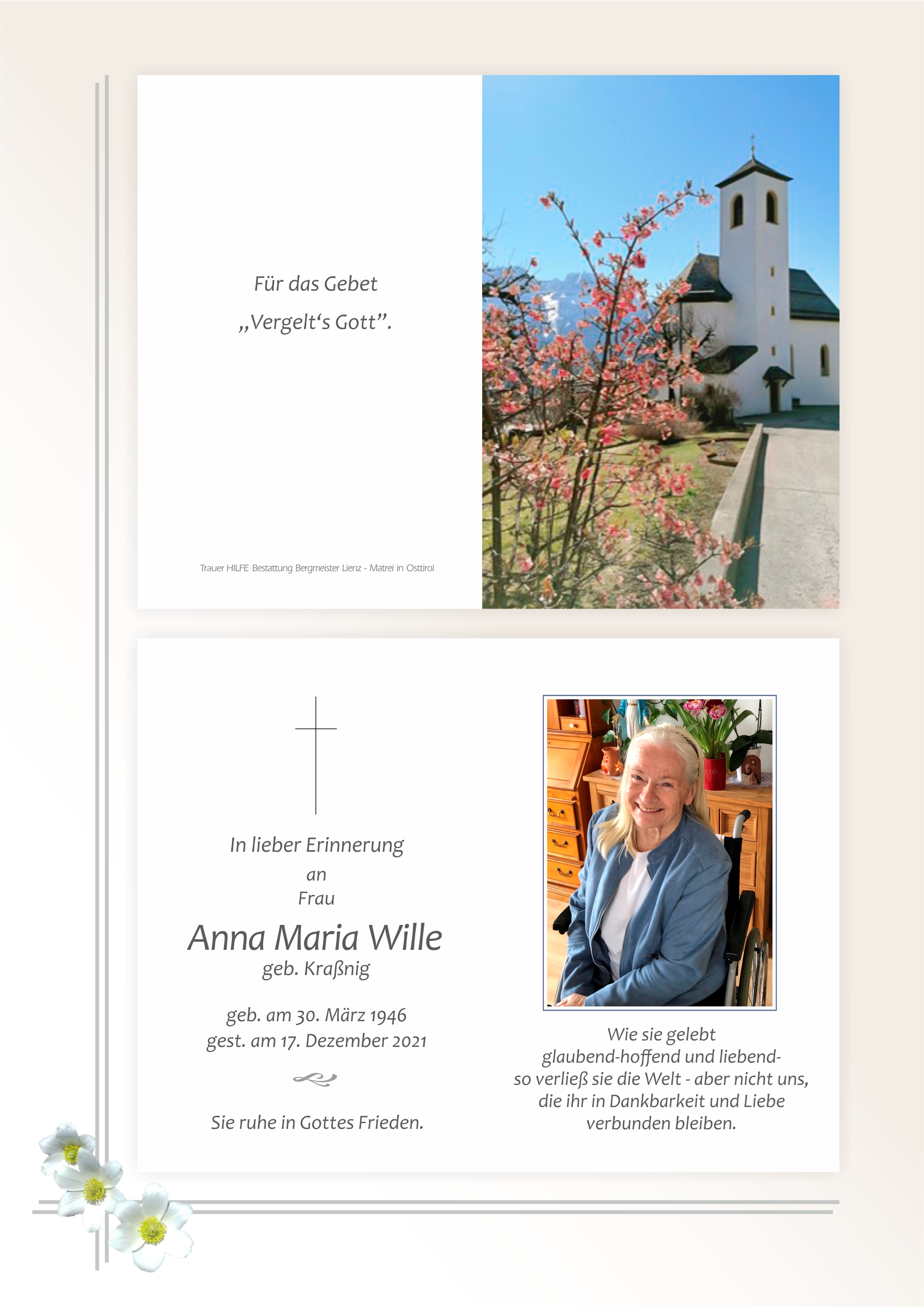 Todesanzeige - Trauerhilfe – abschied GesmbH