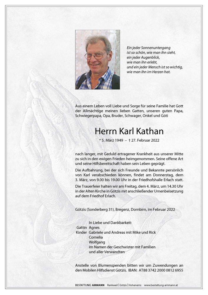 Todesanzeige - Trauerhilfe – abschied GesmbH