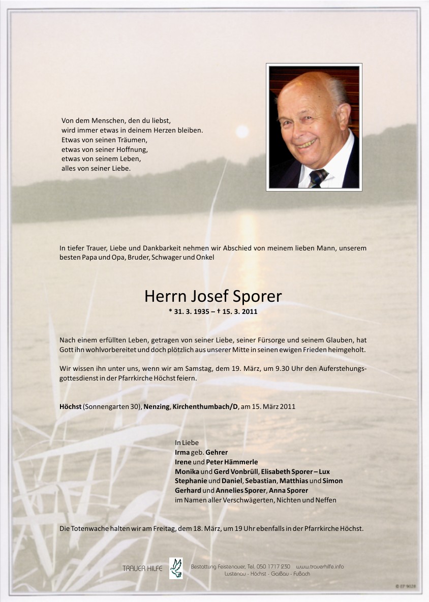 Todesanzeige - Trauerhilfe – abschied GesmbH