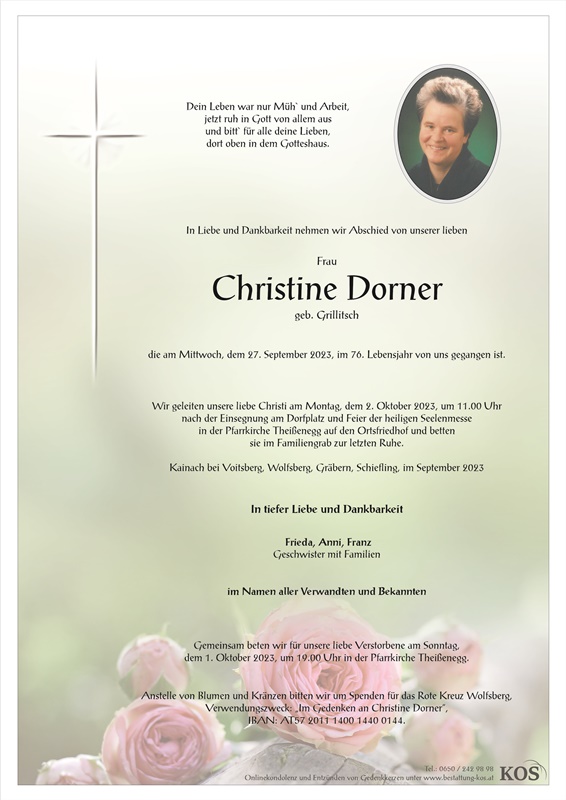 Todesanzeige - Trauerhilfe – abschied GesmbH