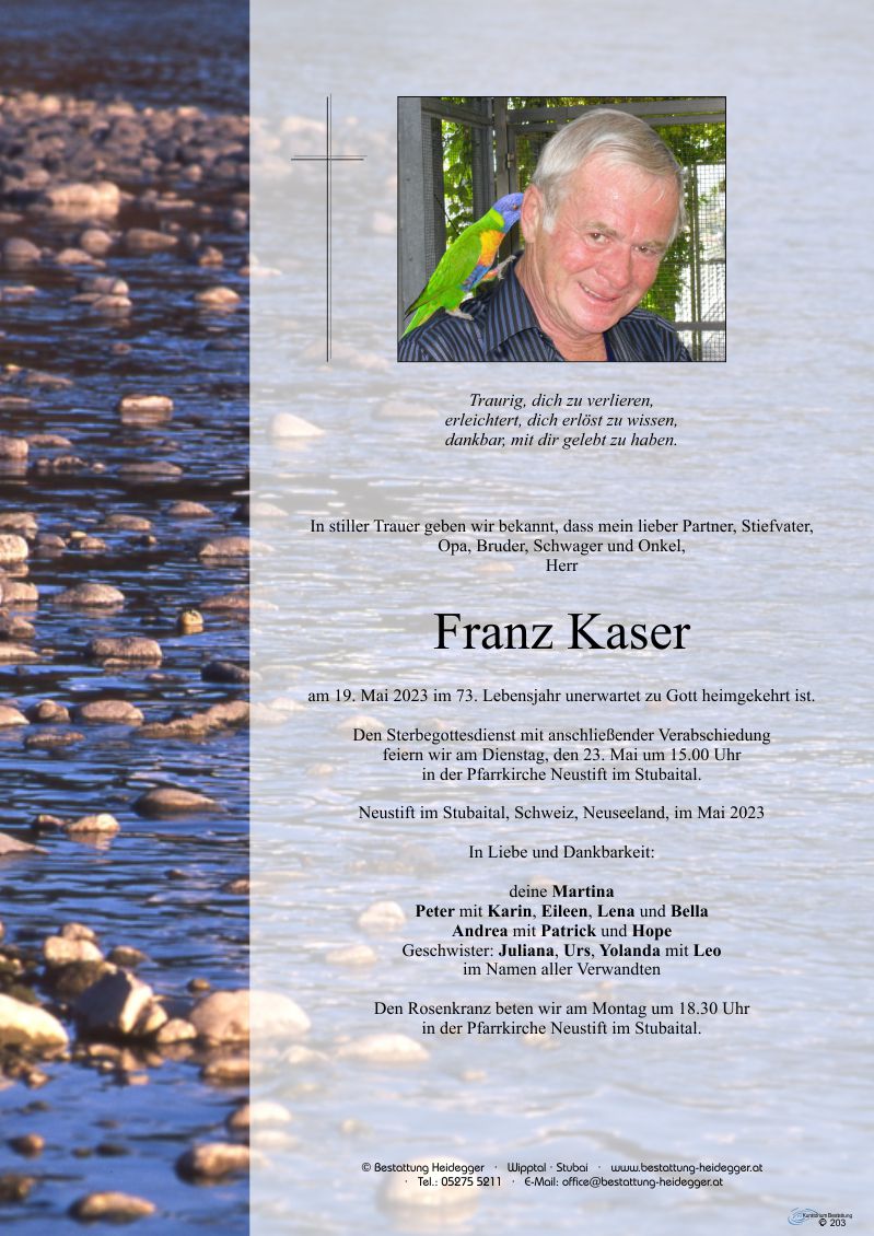 Todesanzeige - Trauerhilfe – abschied GesmbH