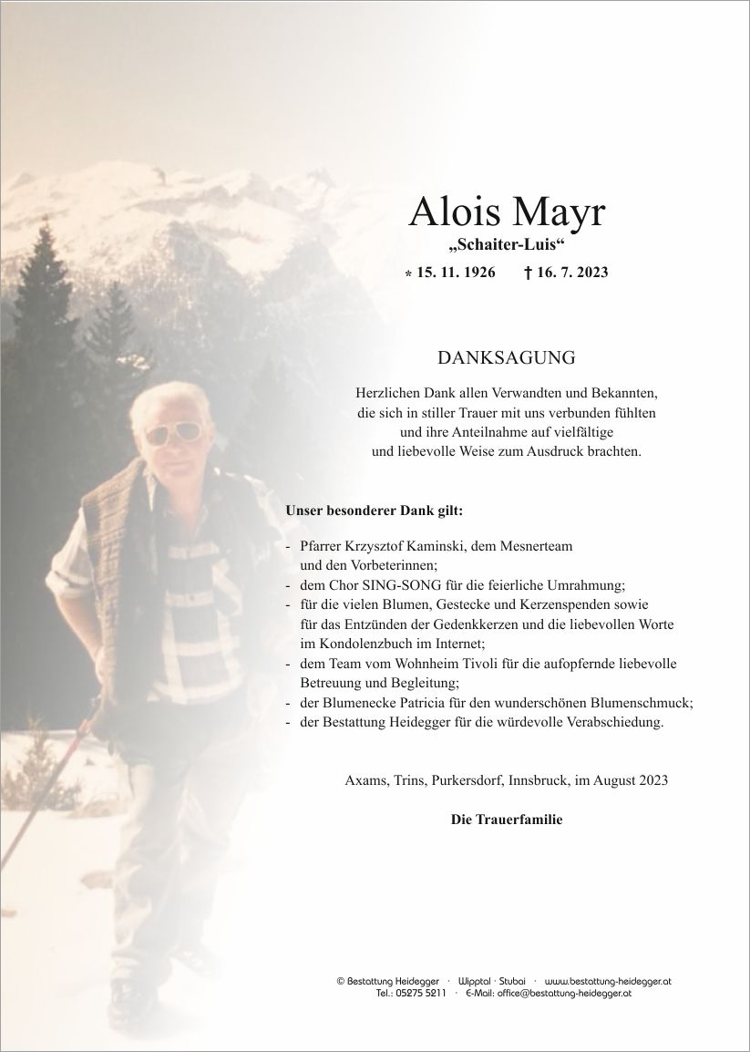 Todesanzeige - Trauerhilfe – abschied GesmbH