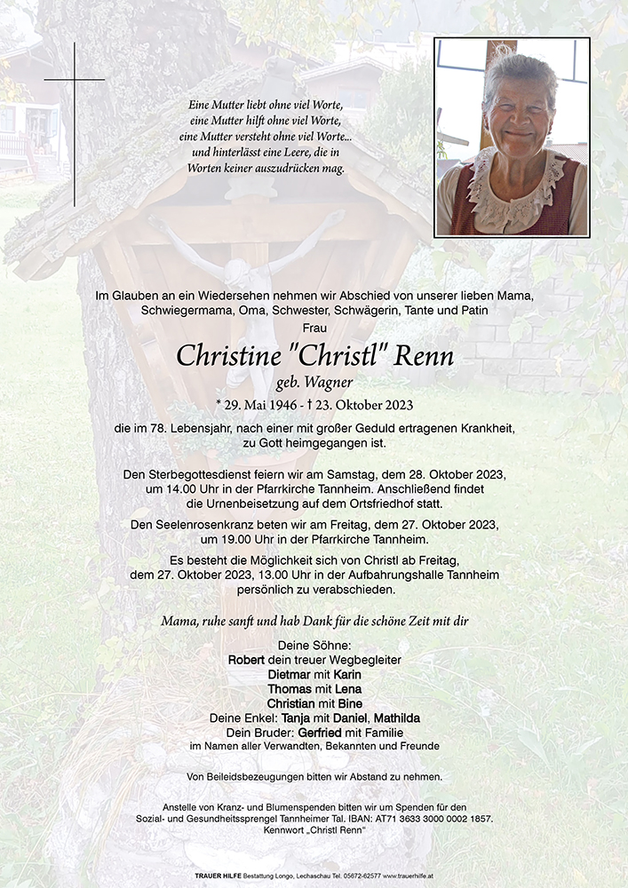 Todesanzeige - Trauerhilfe – abschied GesmbH