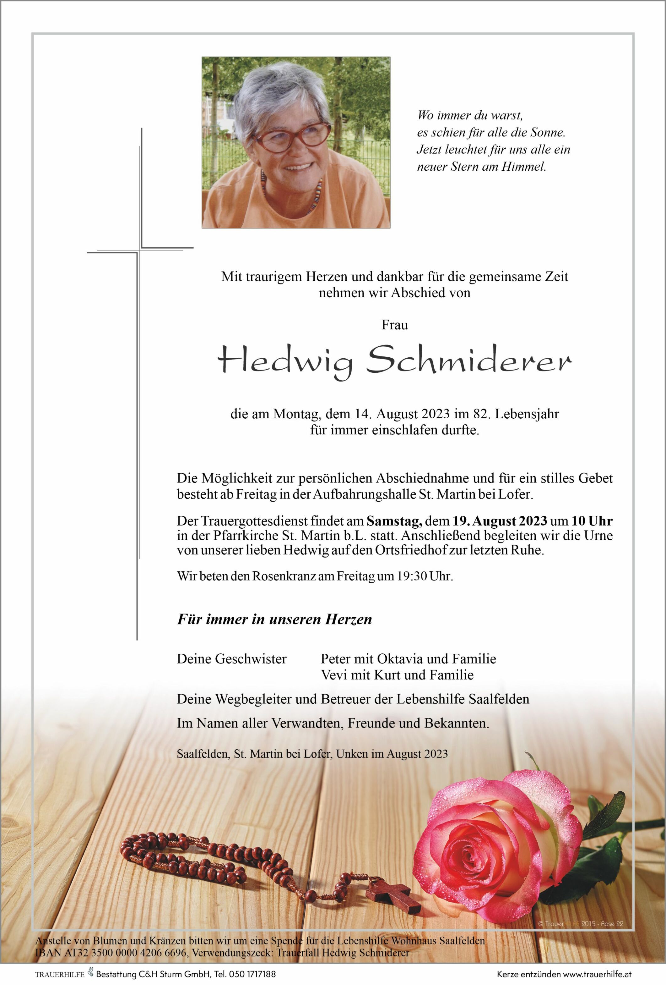 Todesanzeige - Trauerhilfe – abschied GesmbH