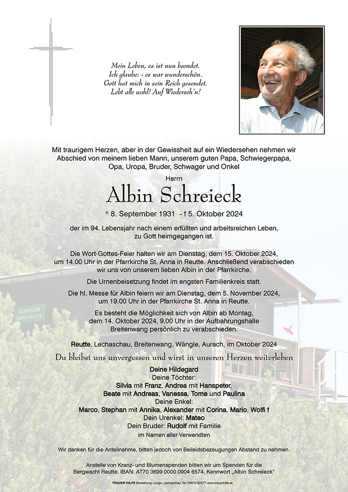 Todesanzeige - Trauerhilfe – abschied GesmbH