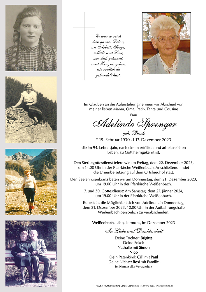 Todesanzeige - Trauerhilfe – abschied GesmbH