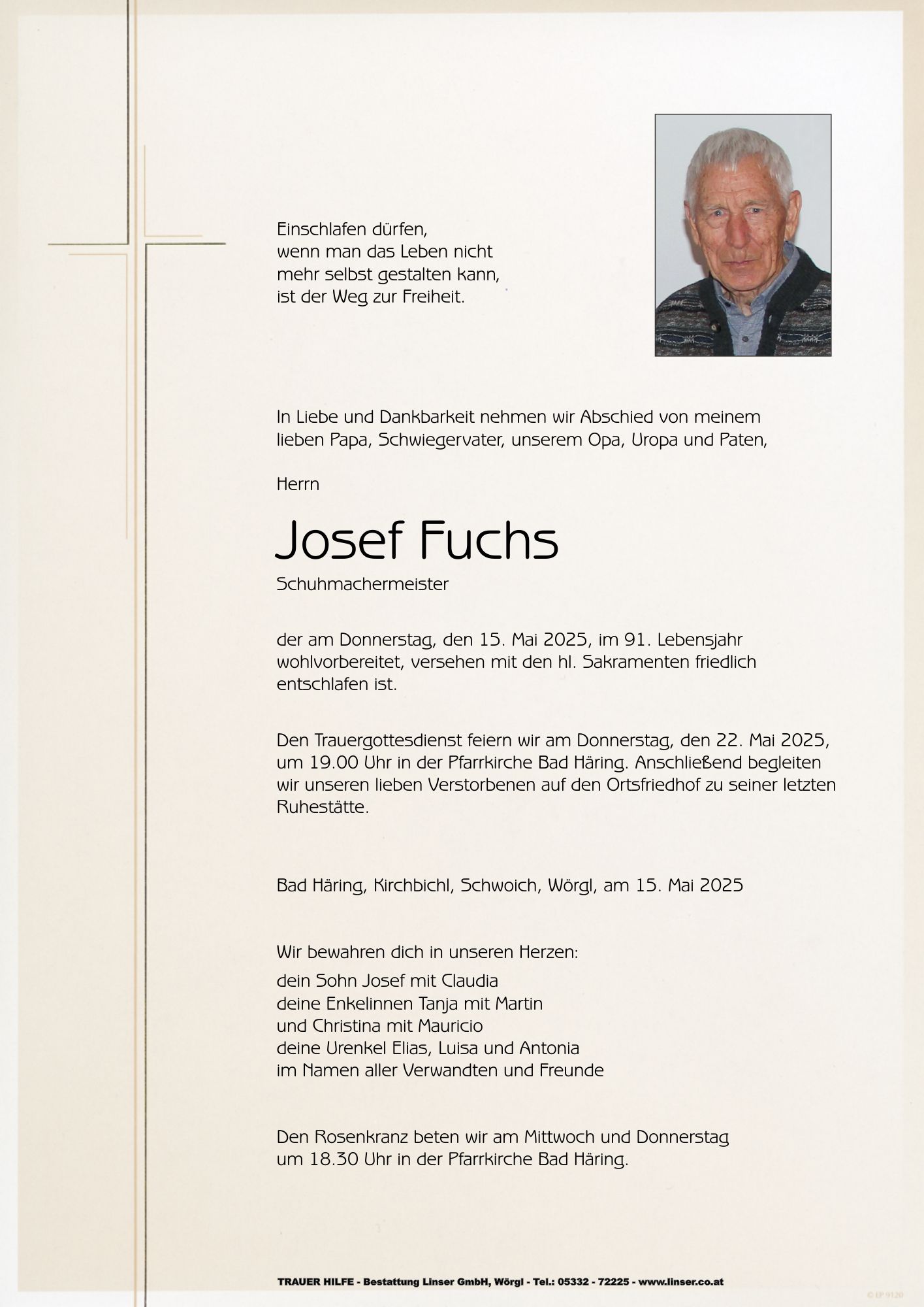 Todesanzeigen - Abschied Bestattung Klocker GesmbH