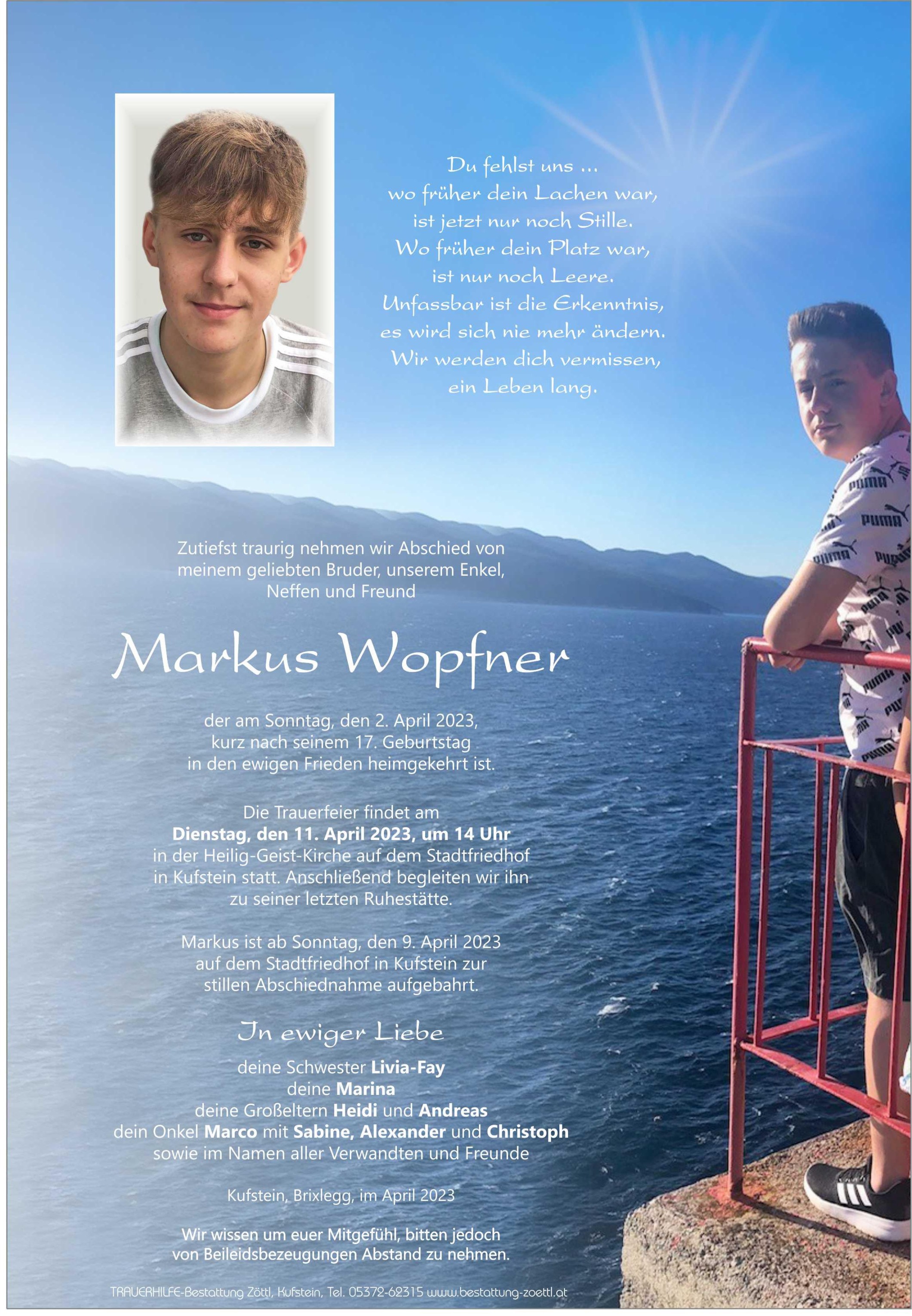 Todesanzeige - Trauerhilfe – abschied GesmbH