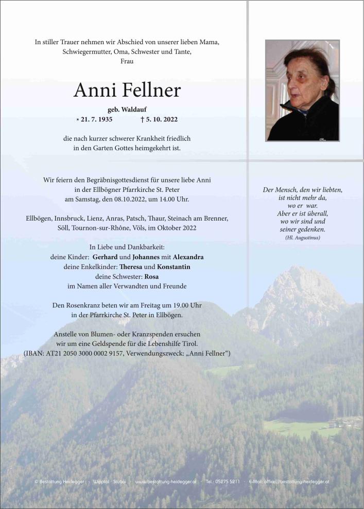 Todesanzeige - Trauerhilfe – abschied GesmbH