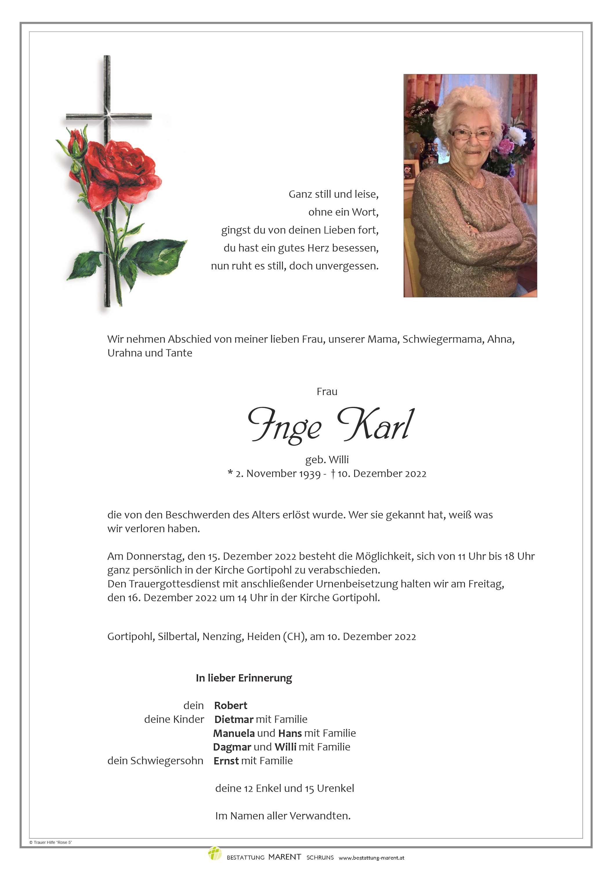 Todesanzeige - Trauerhilfe – abschied GesmbH