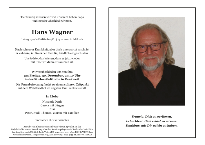 Todesanzeige - Trauerhilfe – abschied GesmbH