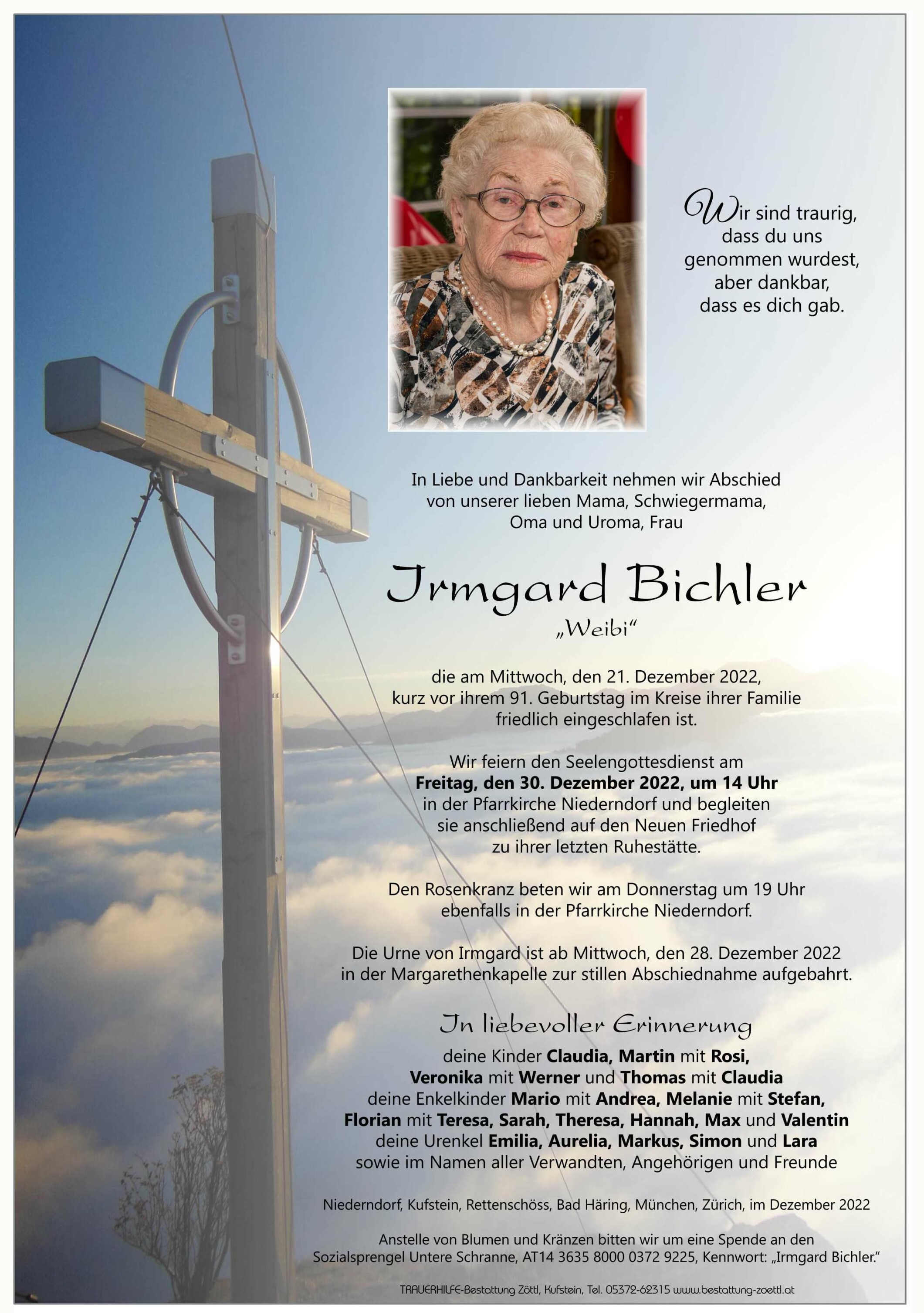 Todesanzeige - Trauerhilfe – abschied GesmbH