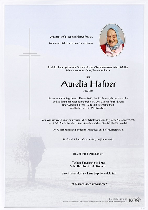 Todesanzeige - Trauerhilfe – abschied GesmbH