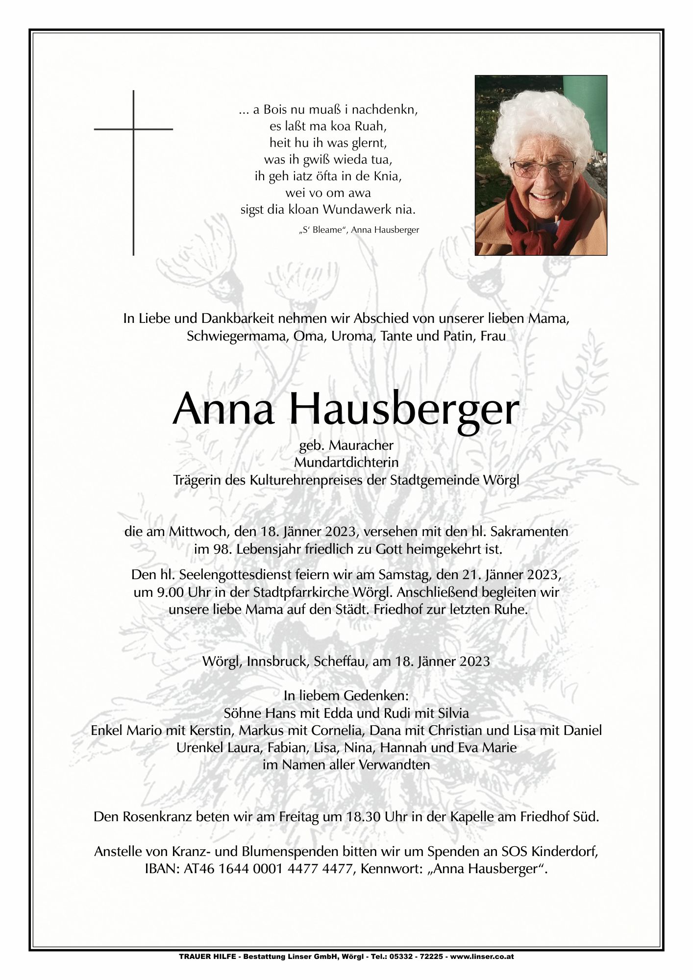 Todesanzeige - Trauerhilfe – abschied GesmbH