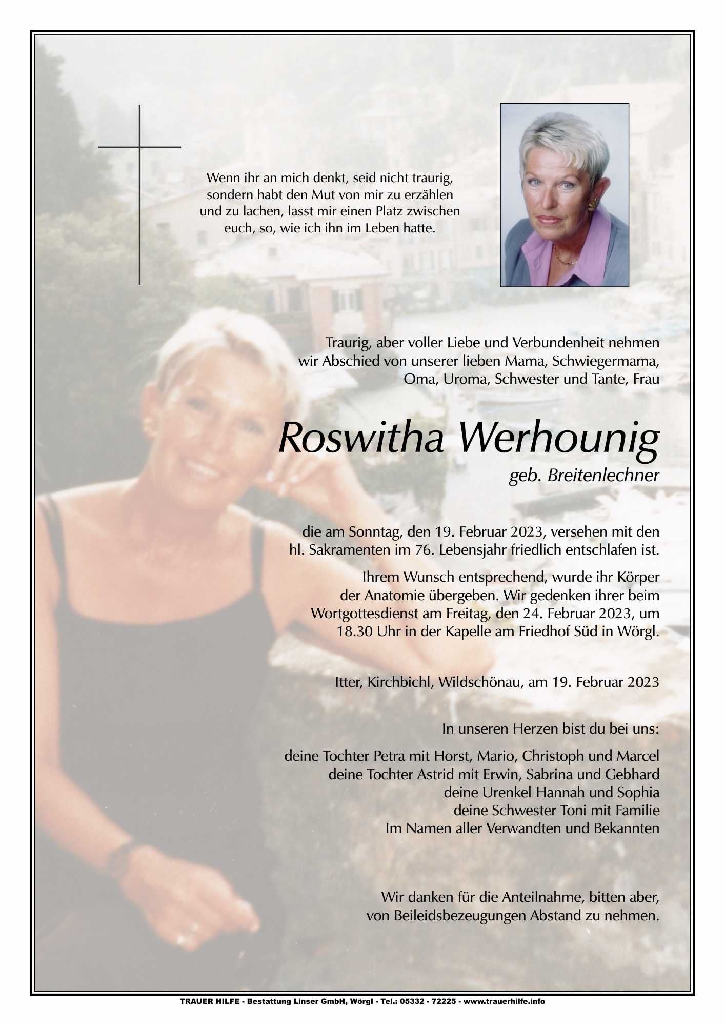 Todesanzeige - Trauerhilfe – abschied GesmbH