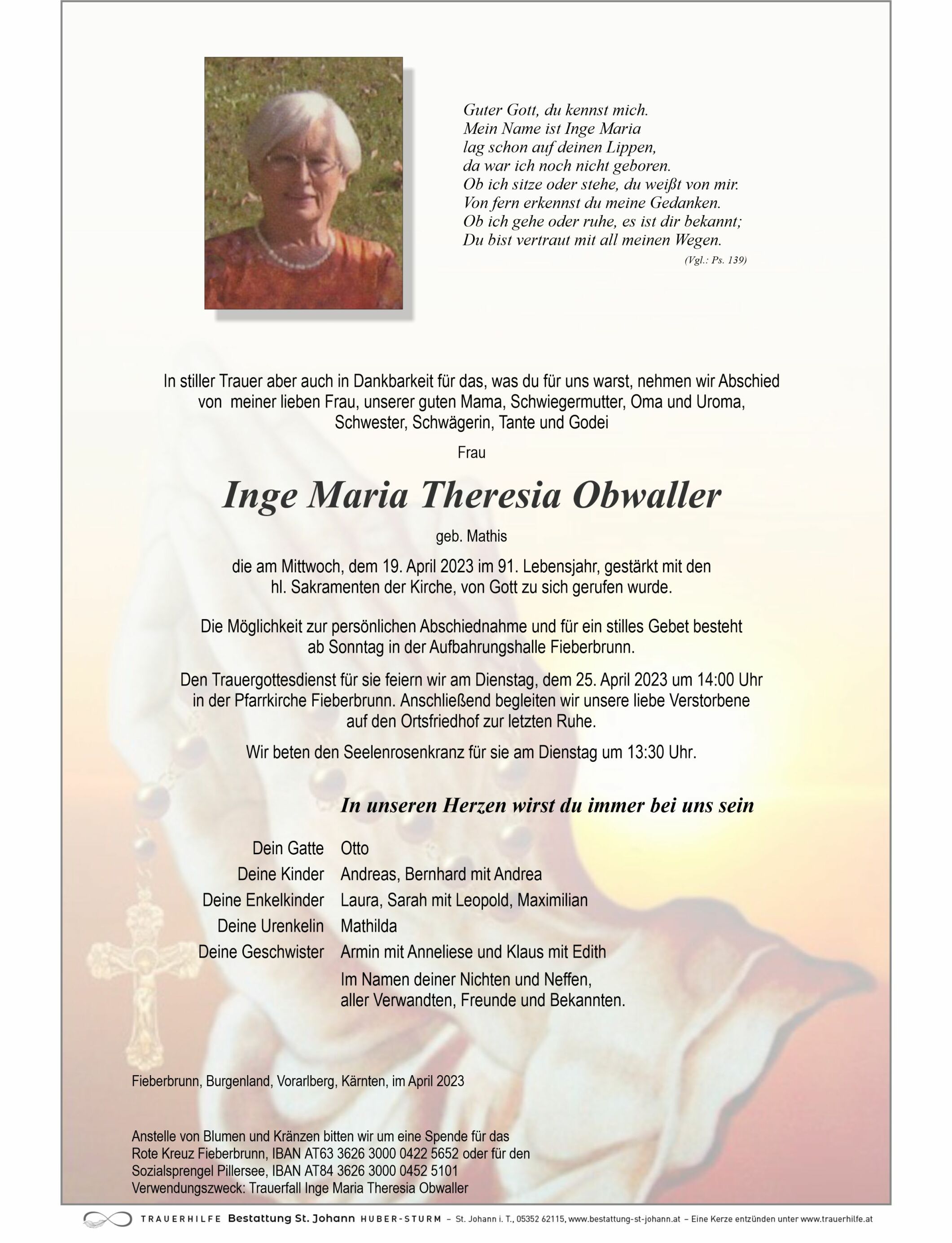 Todesanzeige - Trauerhilfe – abschied GesmbH