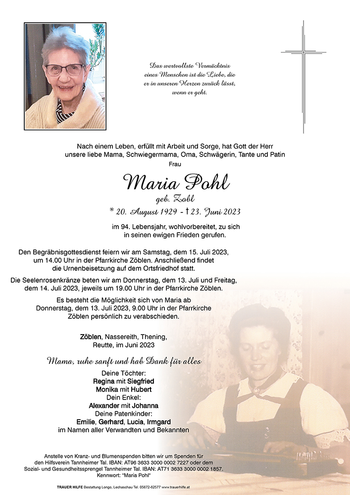 Todesanzeige - Trauerhilfe – abschied GesmbH