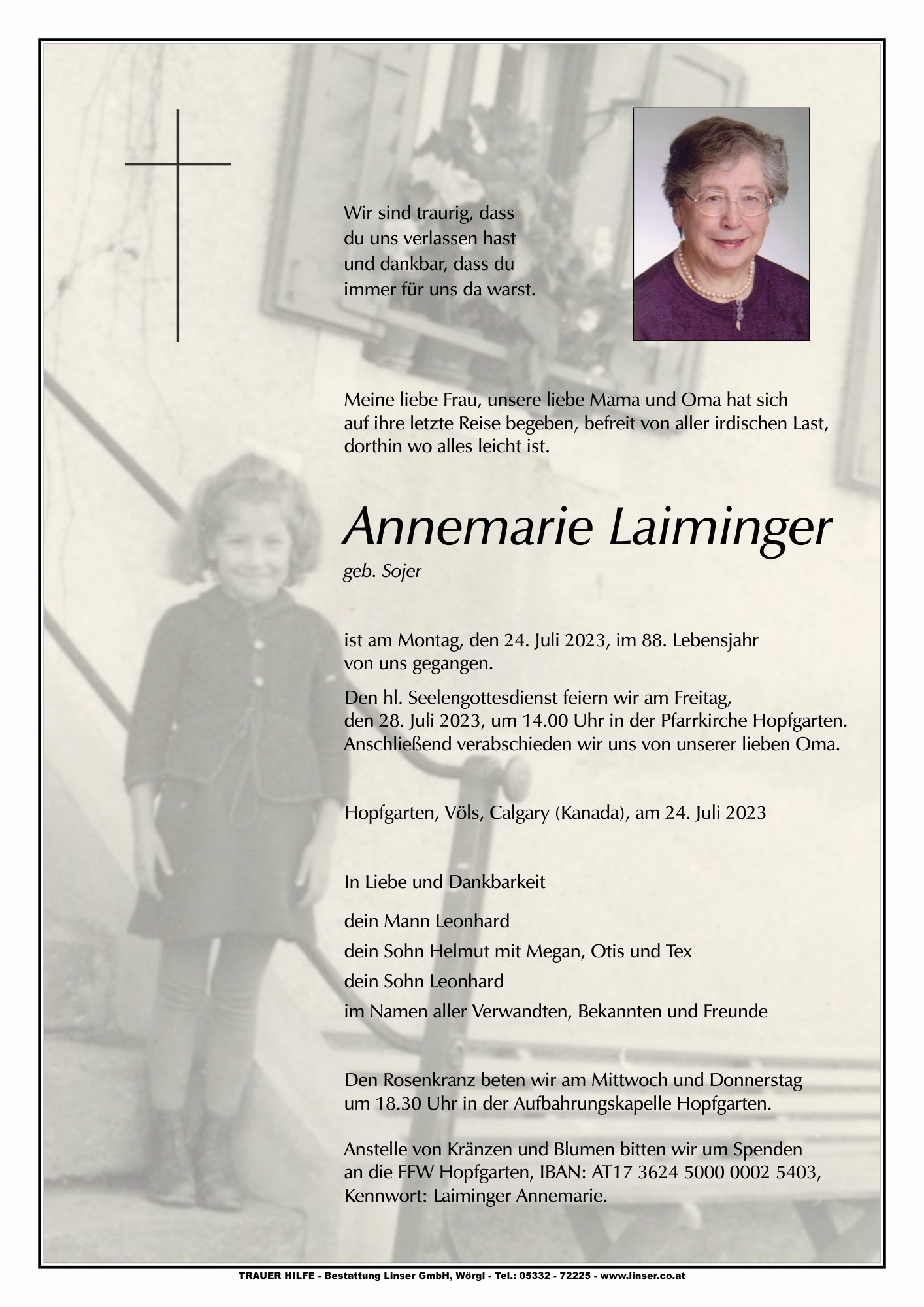 Todesanzeige - Trauerhilfe – abschied GesmbH