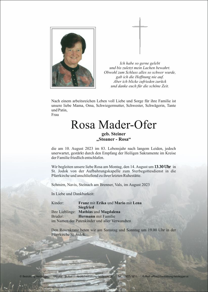 Todesanzeige - Trauerhilfe – abschied GesmbH