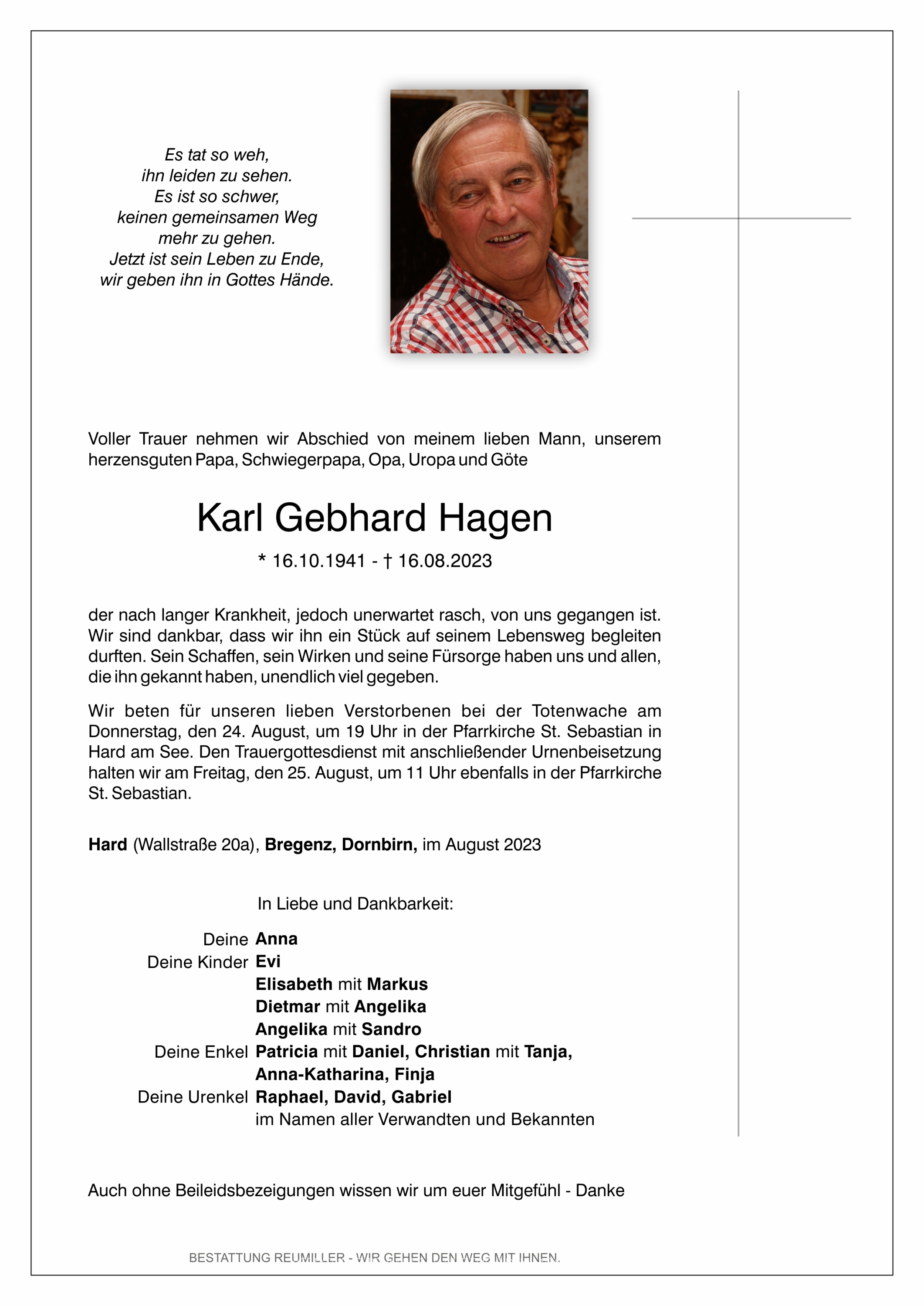 Todesanzeige - Trauerhilfe – abschied GesmbH