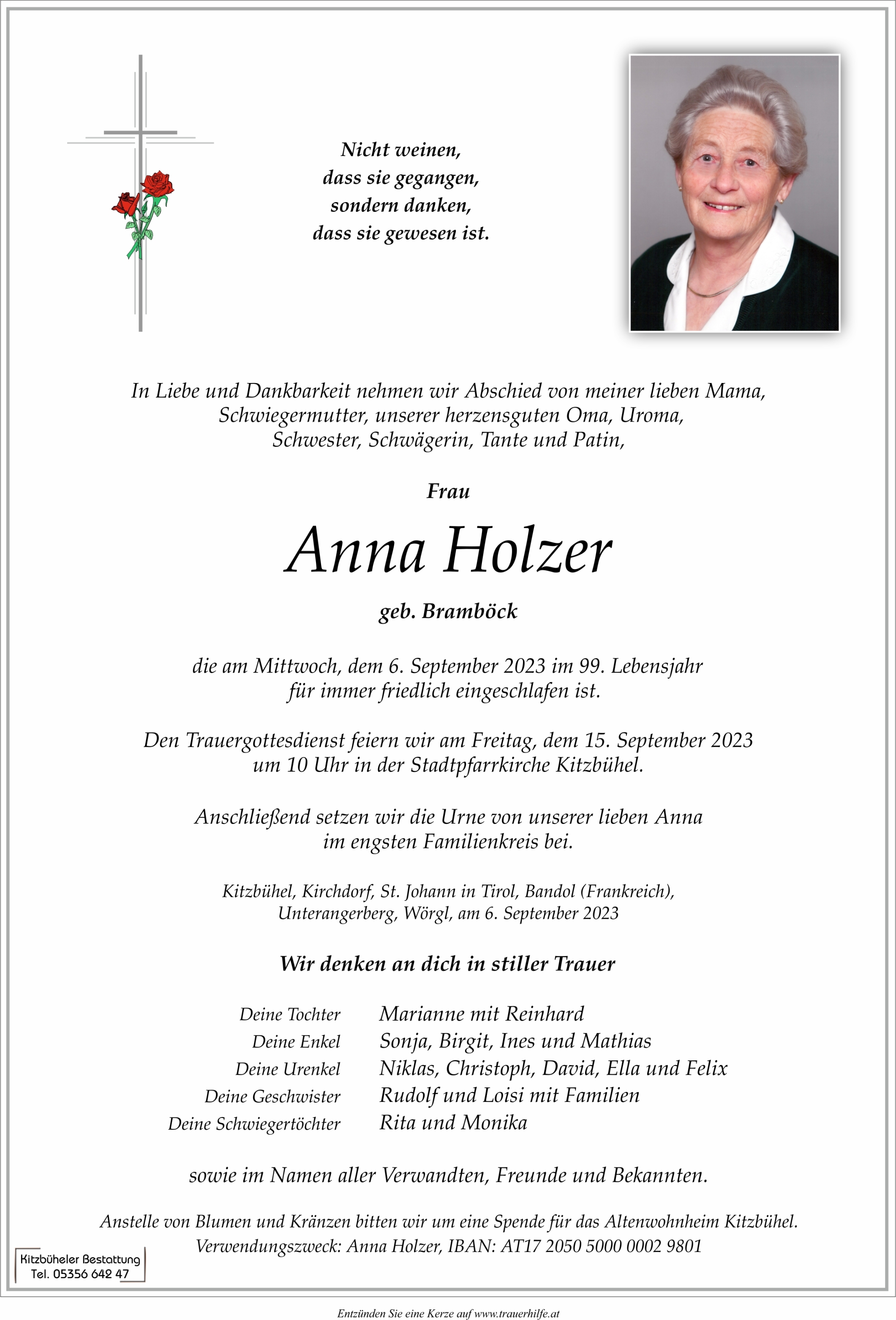 Todesanzeige - Trauerhilfe – abschied GesmbH