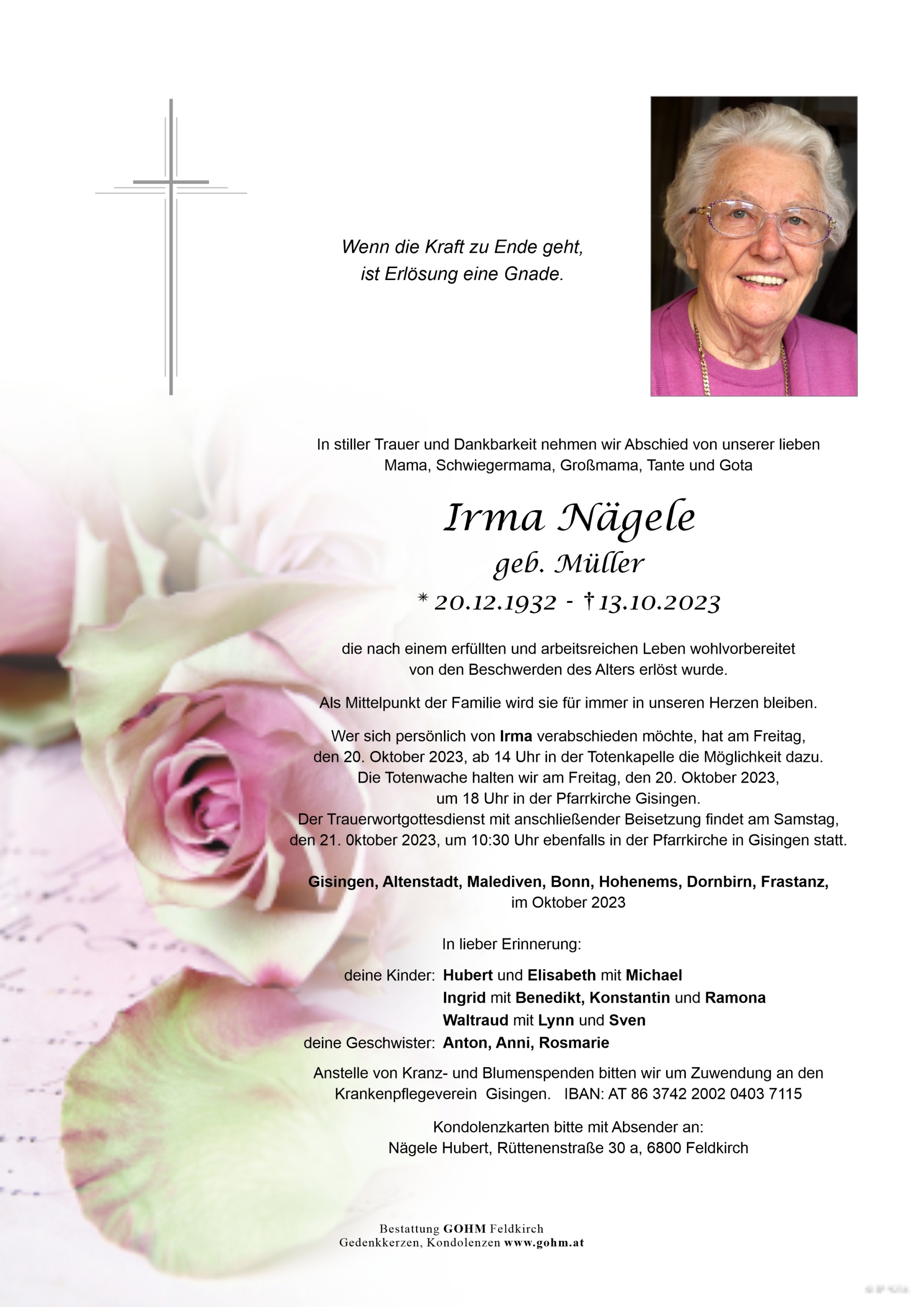 Todesanzeige - Trauerhilfe – abschied GesmbH