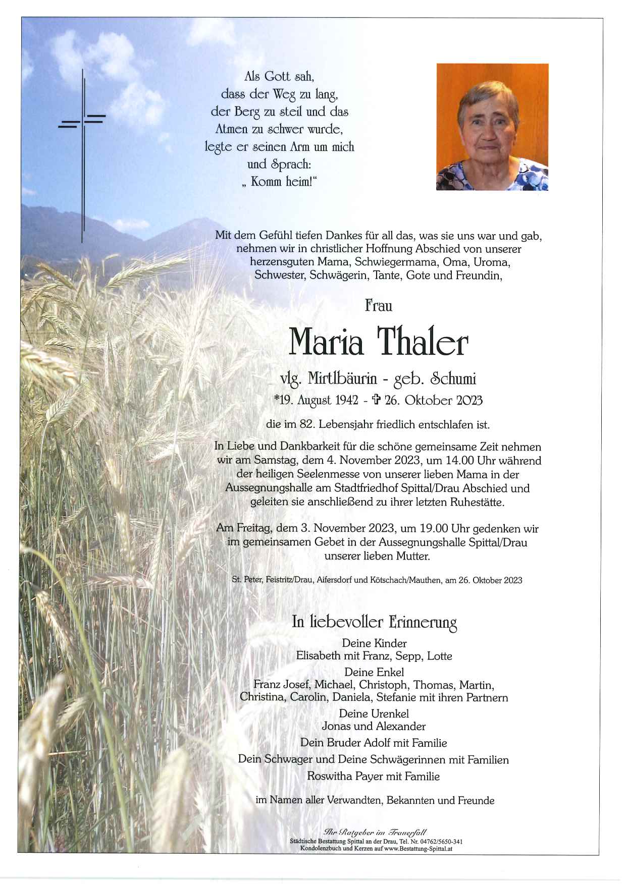 Todesanzeige - Trauerhilfe – abschied GesmbH