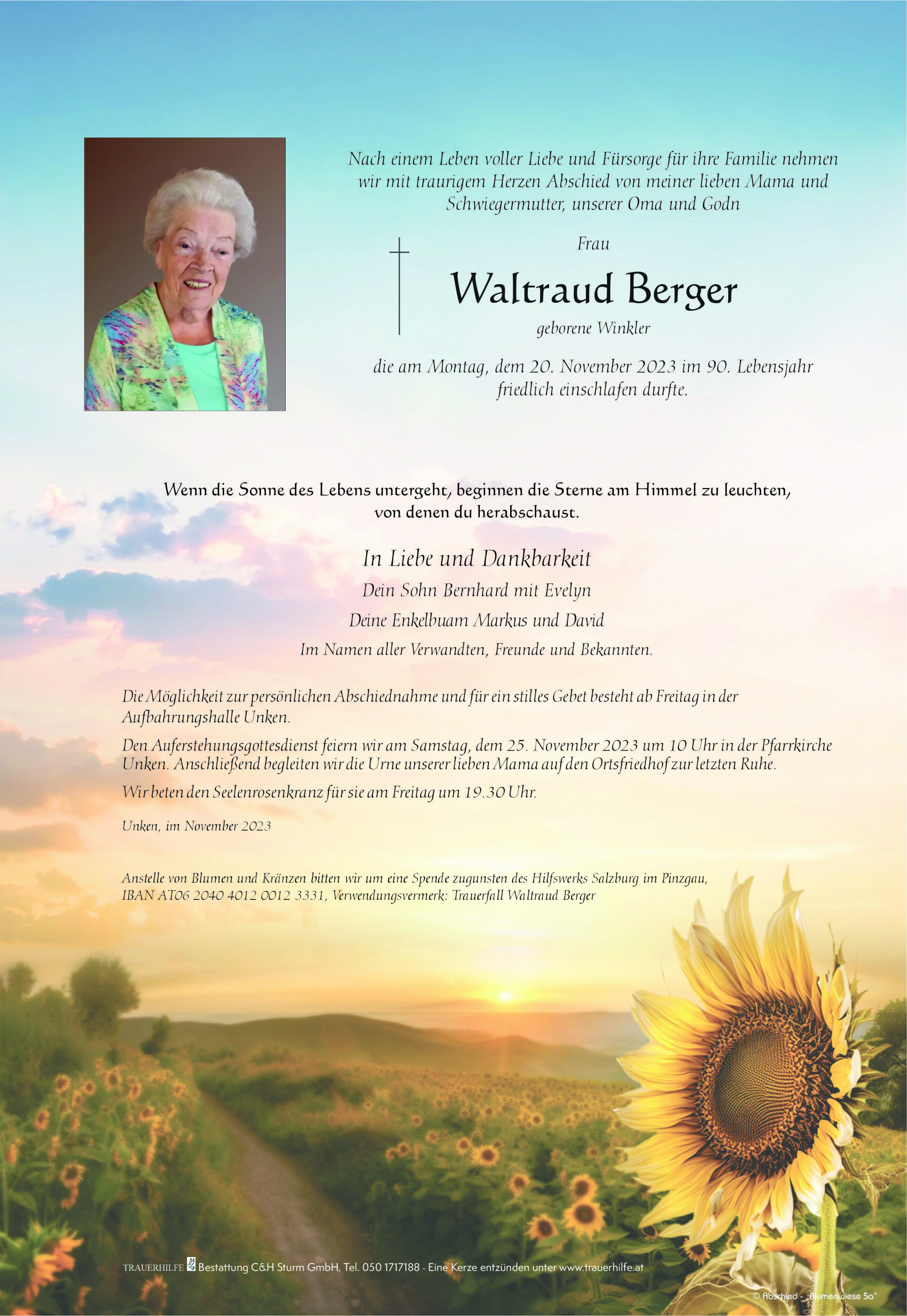 Todesanzeige - Trauerhilfe – abschied GesmbH