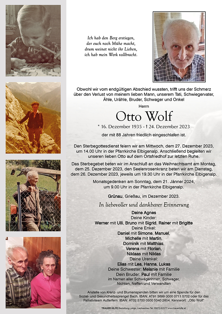 Todesanzeige - Trauerhilfe – abschied GesmbH