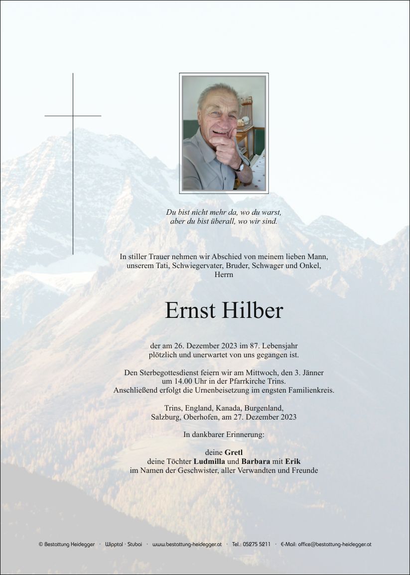 Todesanzeige - Trauerhilfe – abschied GesmbH