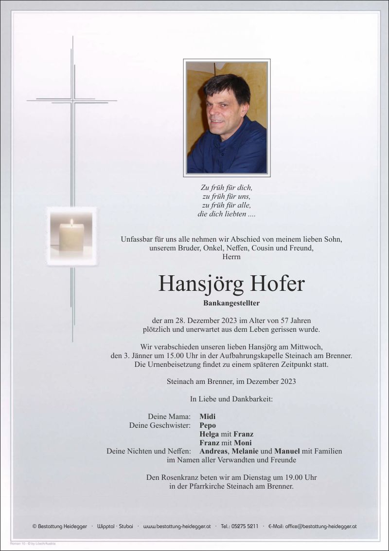 Todesanzeige - Trauerhilfe – abschied GesmbH