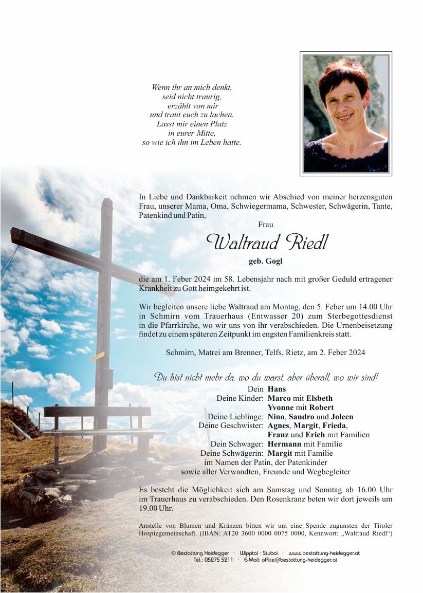 Todesanzeige - Trauerhilfe – abschied GesmbH