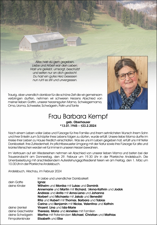 Todesanzeige - Trauerhilfe – abschied GesmbH