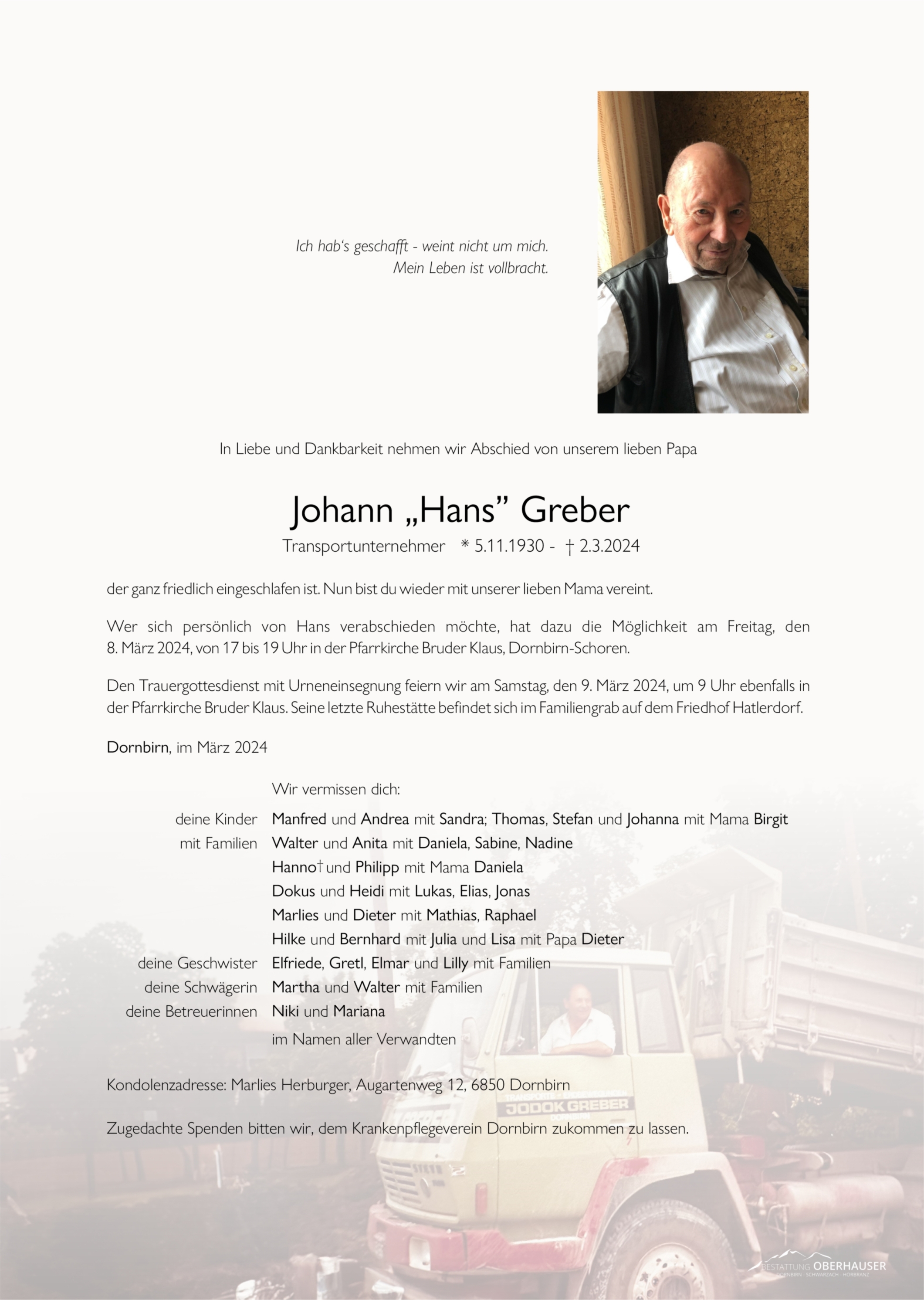 Todesanzeige - Trauerhilfe – abschied GesmbH