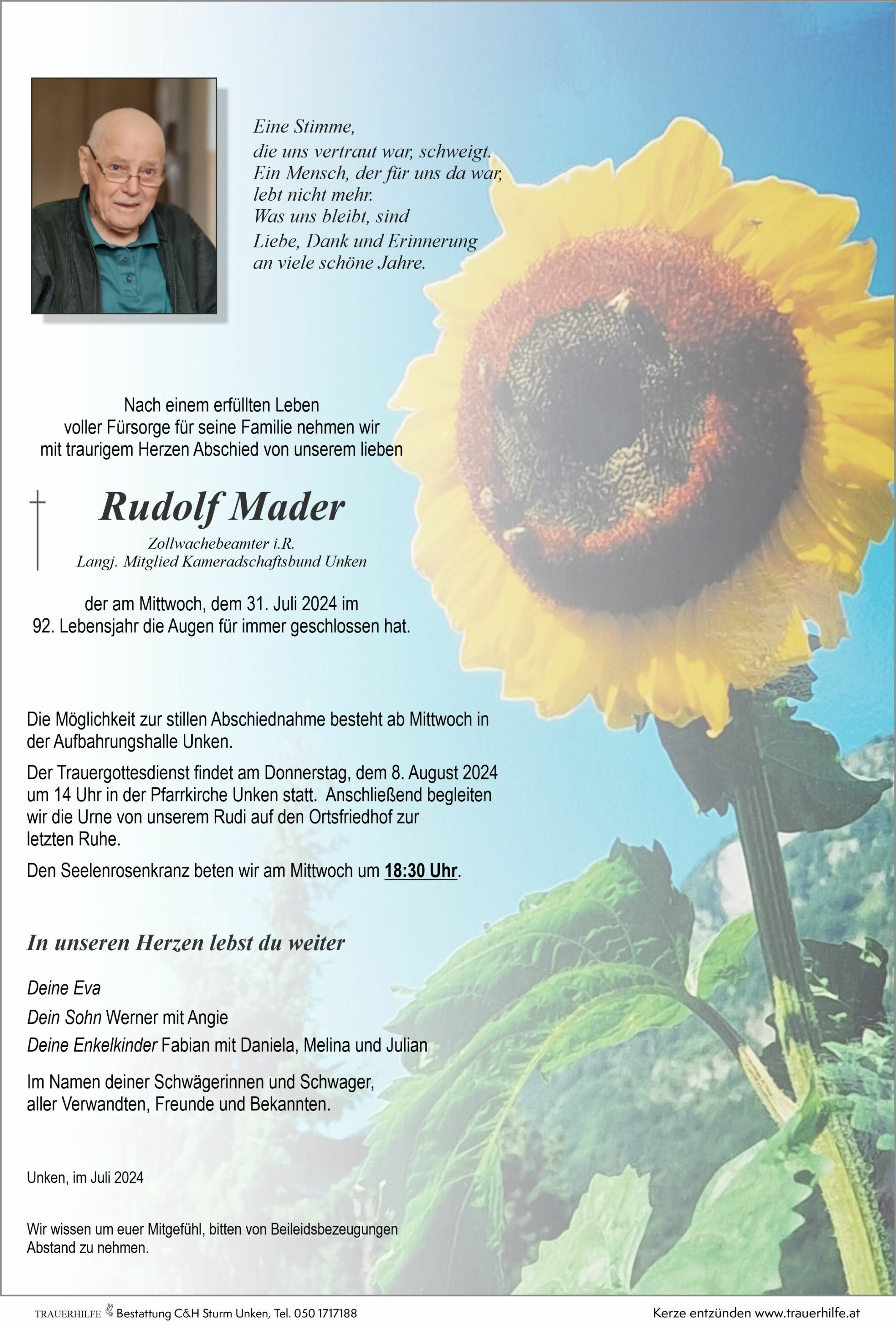 Todesanzeige - Trauerhilfe – abschied GesmbH