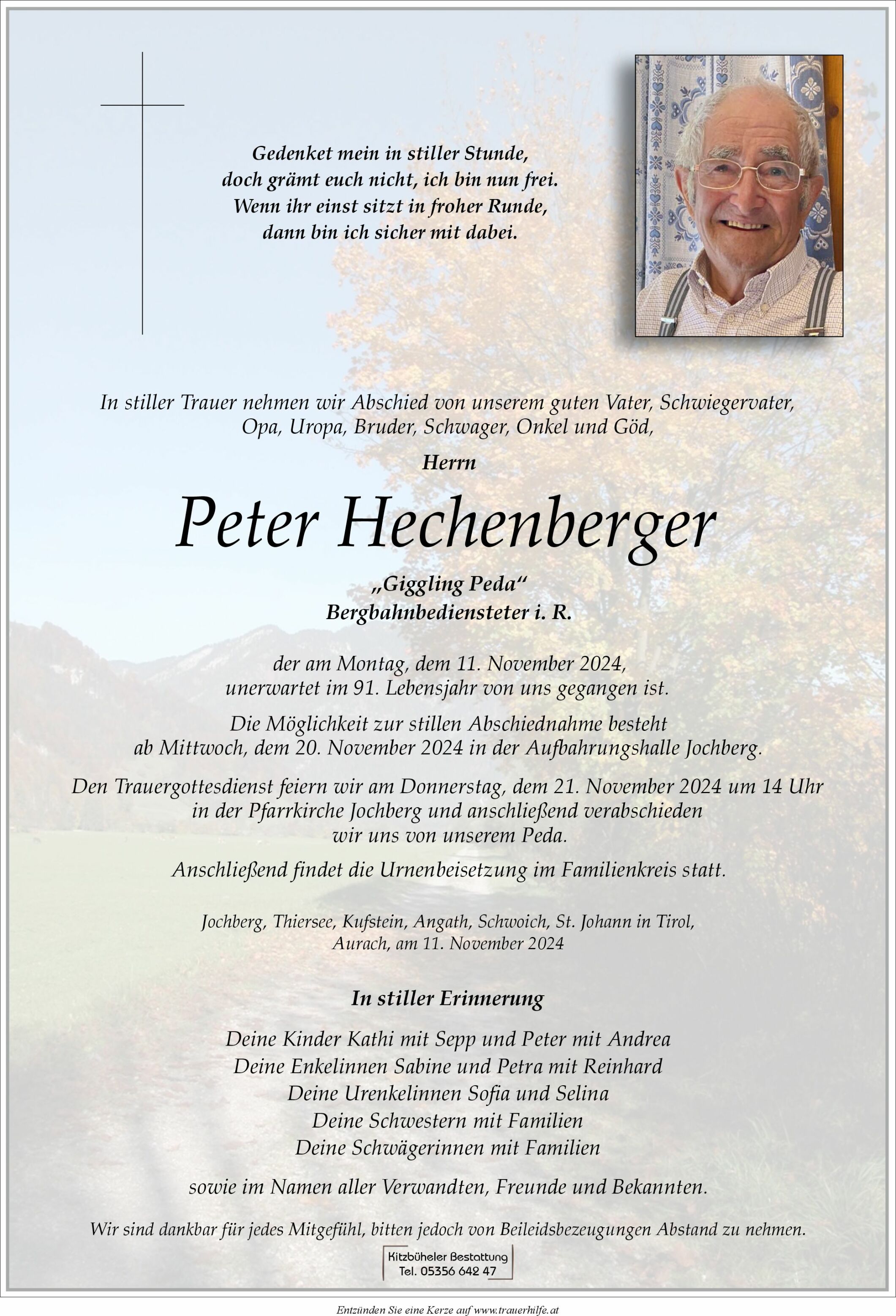 Todesanzeige - Trauerhilfe – abschied GesmbH