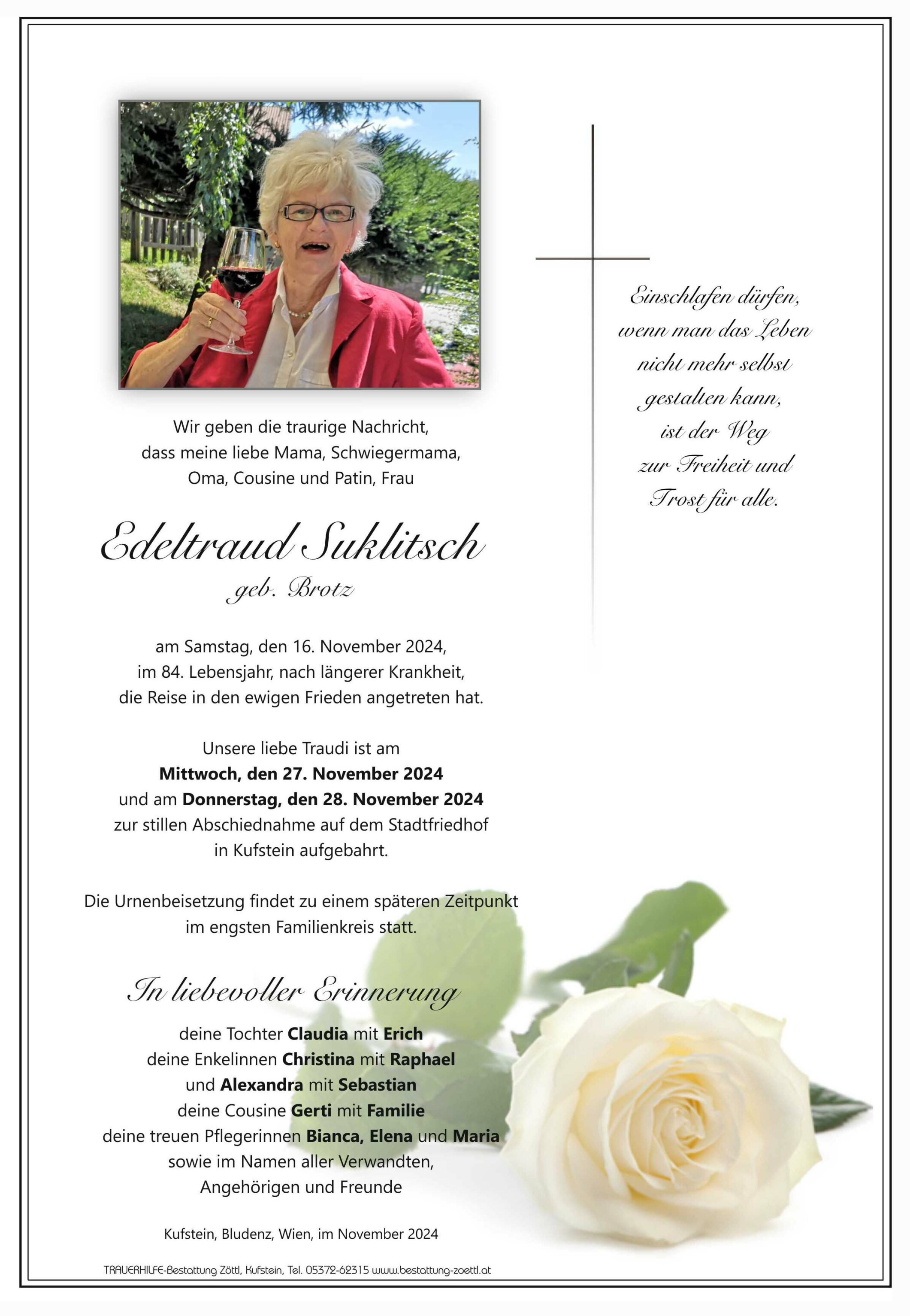 Todesanzeige - Trauerhilfe – abschied GesmbH