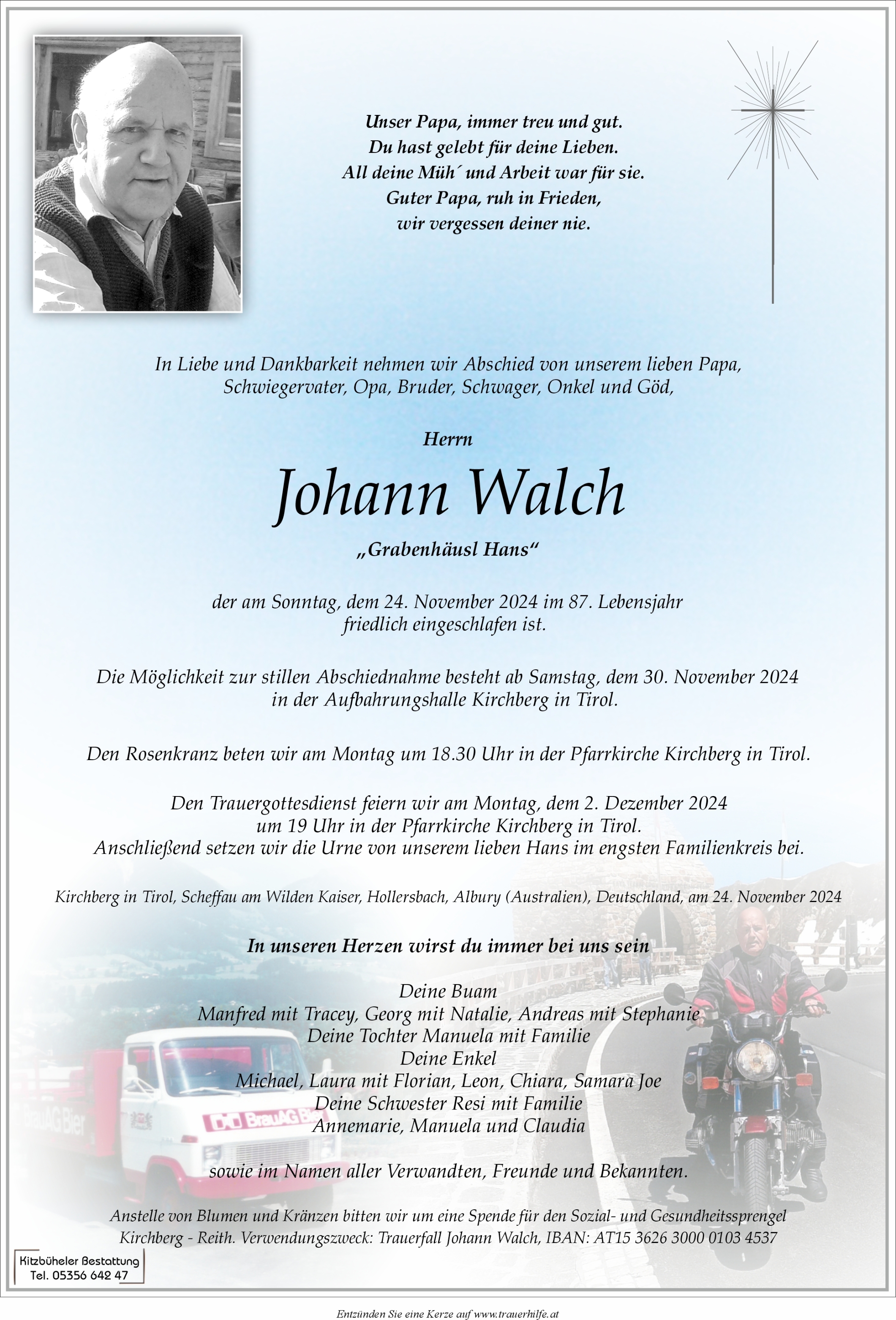 Todesanzeige - Trauerhilfe – abschied GesmbH