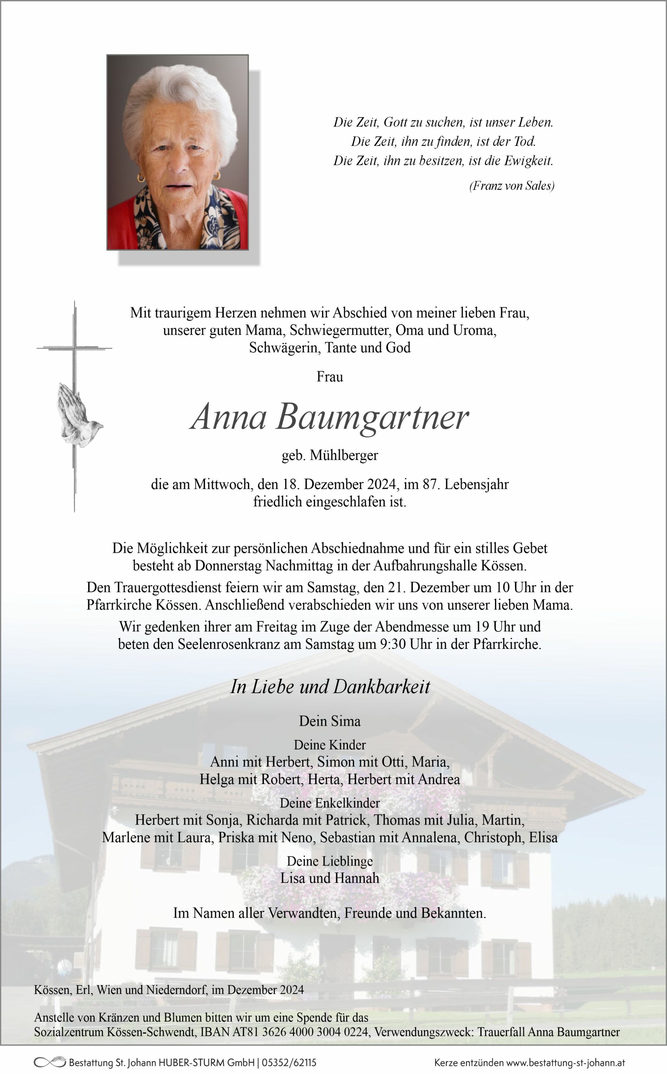 Todesanzeige - Trauerhilfe – abschied GesmbH