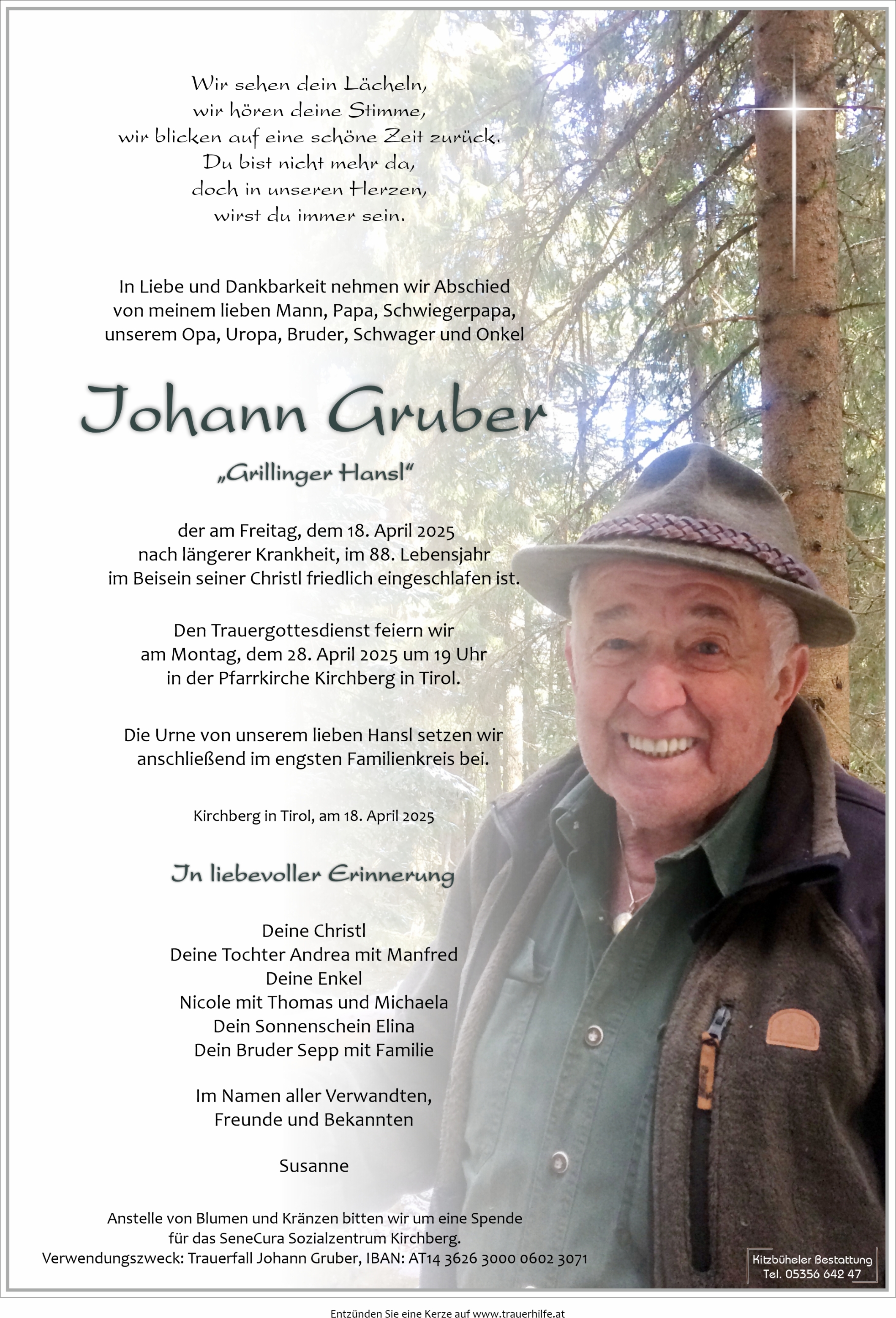 Todesanzeige - Trauerhilfe – abschied GesmbH