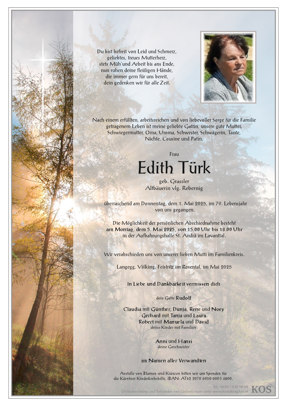 Todesanzeige - Trauerhilfe – abschied GesmbH