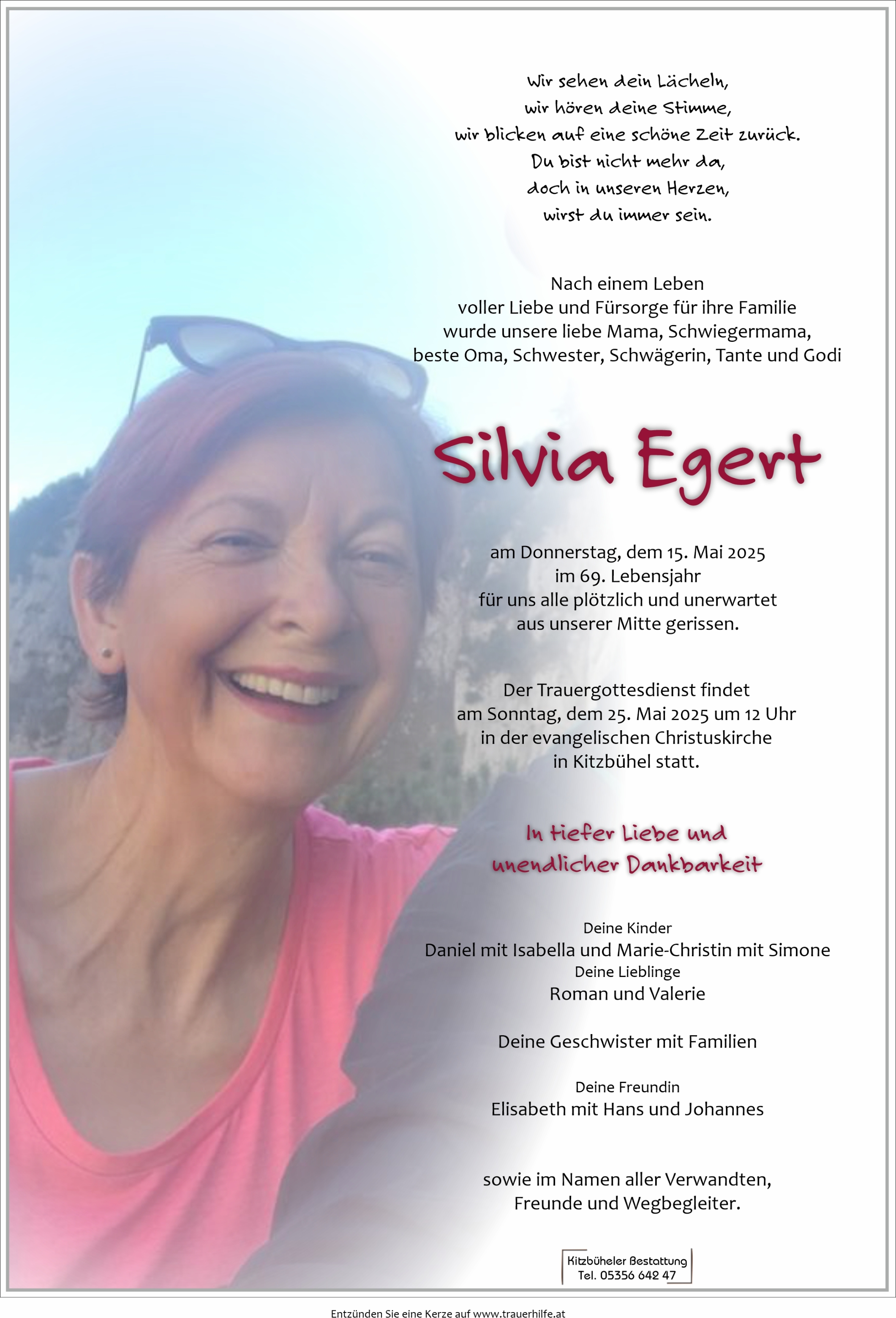 Todesanzeige - Trauerhilfe – abschied GesmbH