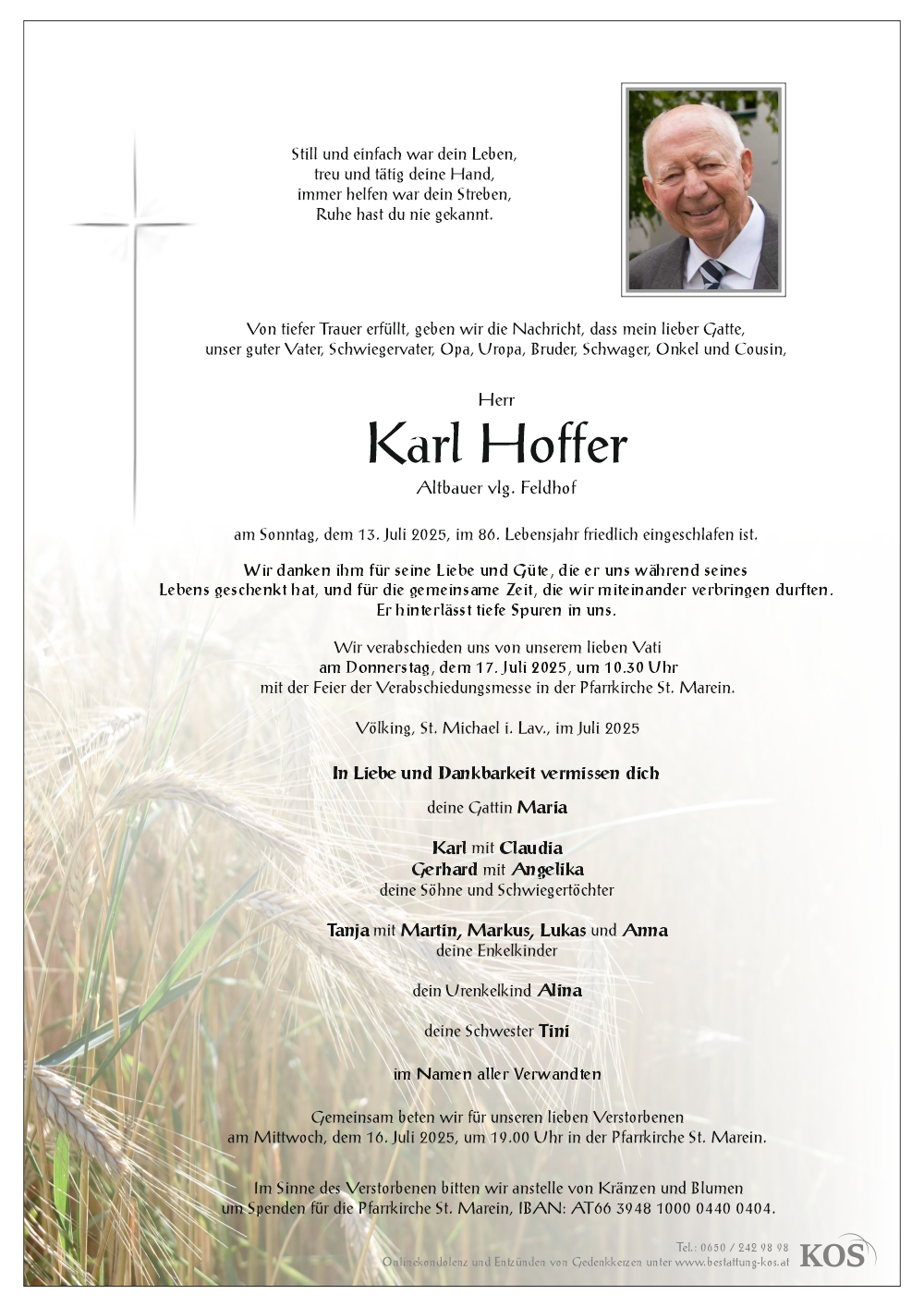 Todesanzeige - Trauerhilfe – abschied GesmbH