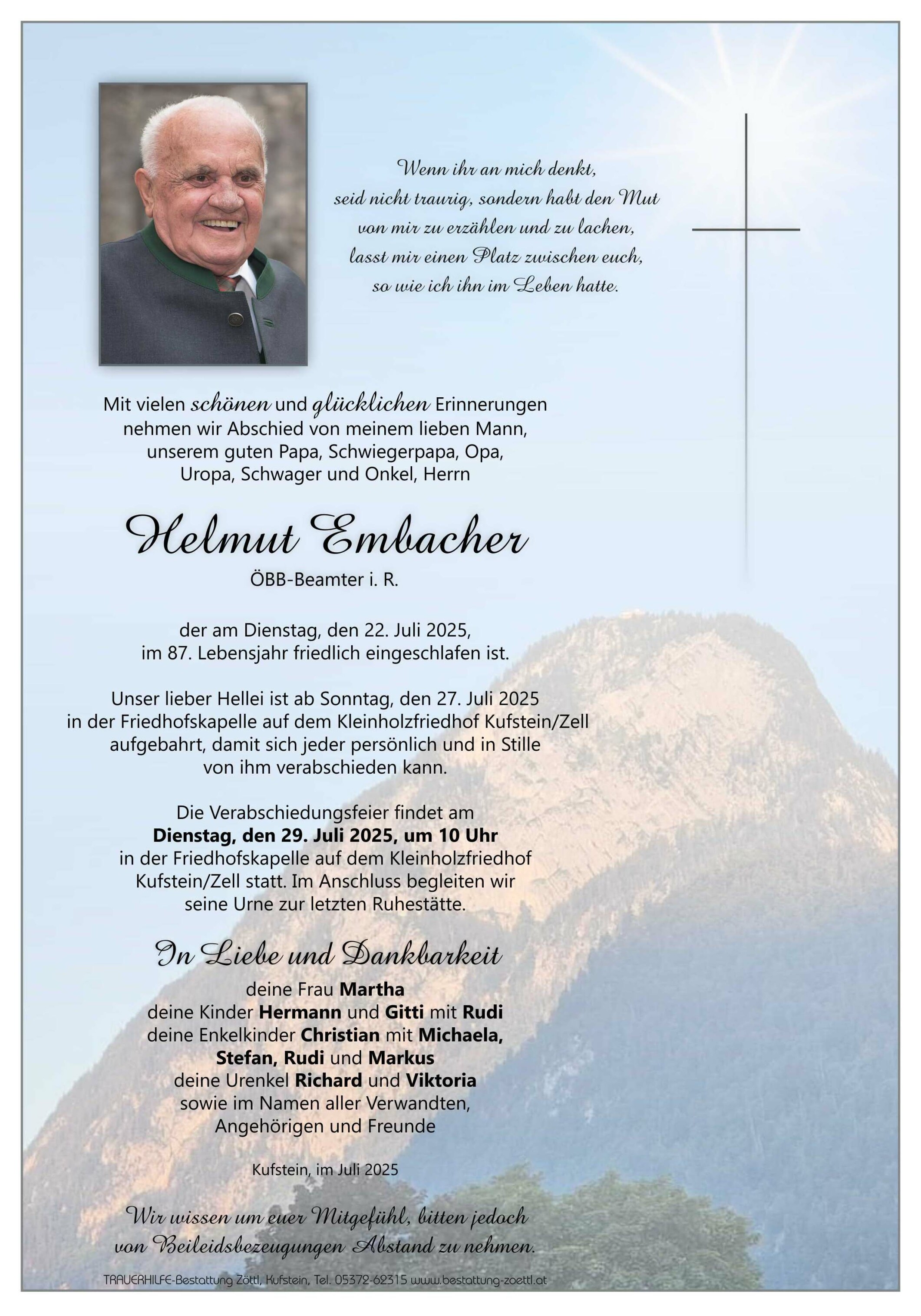 Todesanzeige - Trauerhilfe – abschied GesmbH